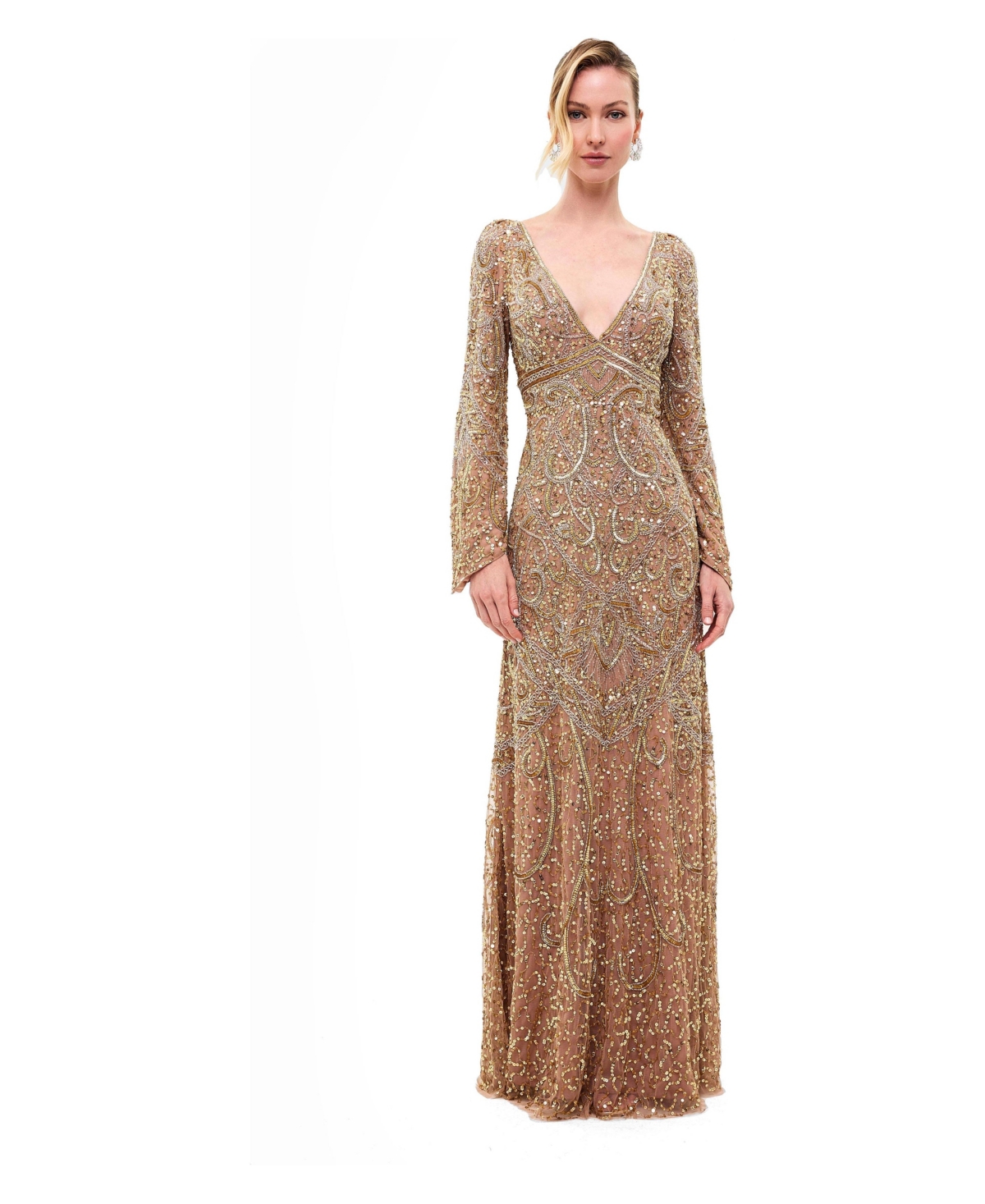 Click here for Beauut Womens Embellished Sequin V-Neck Maxi Dress... prices
