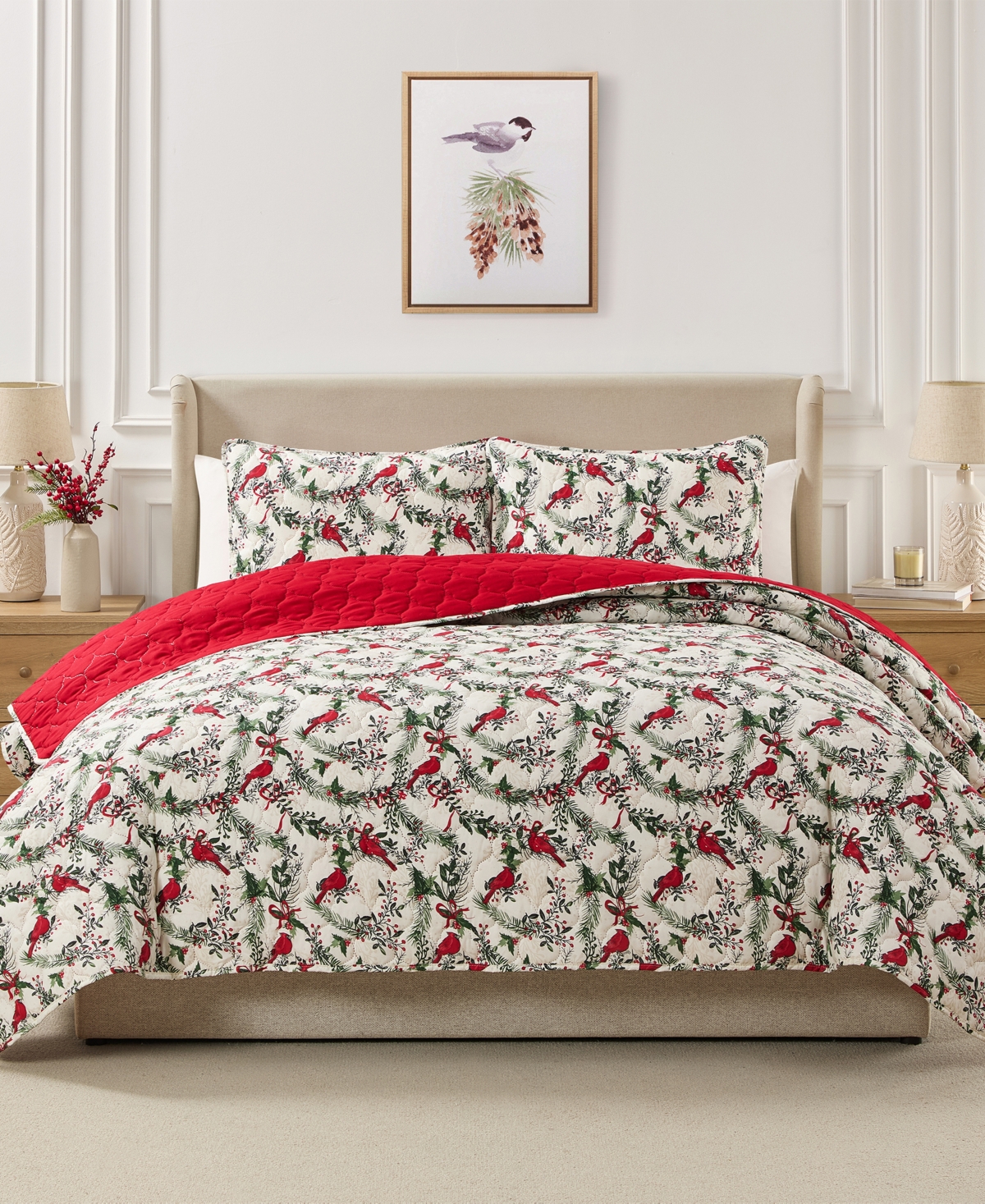 Click here for Seventh Studio Cardinal Quilted 2-Piece Quilt Set... prices
