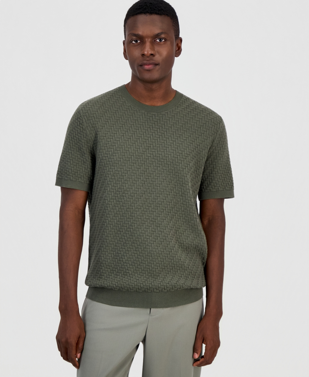 Click here for Alfani Mens Basketweave Sweater T-Shirt  Macys Exc... prices