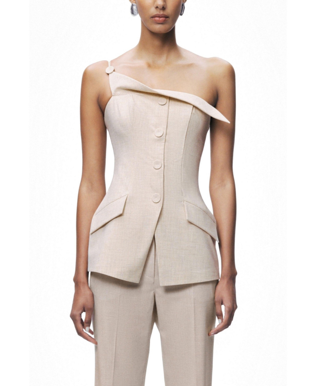 Click here for Nocturne Womens Asymmetric One-Shoulder Blouse - O... prices