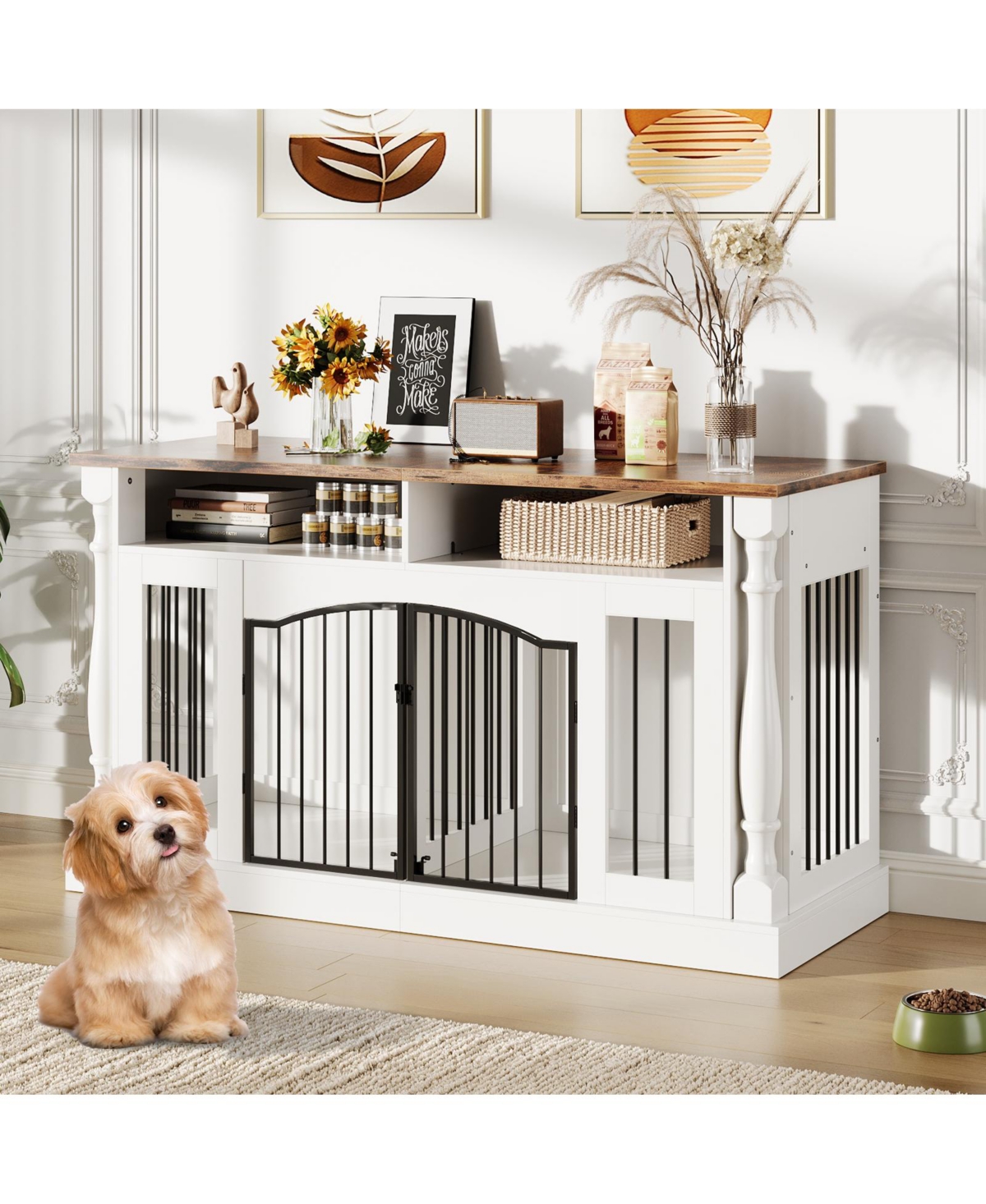 Click here for 63 Large Dog Crate for 2 Dogs  Roman Column Kennel... prices