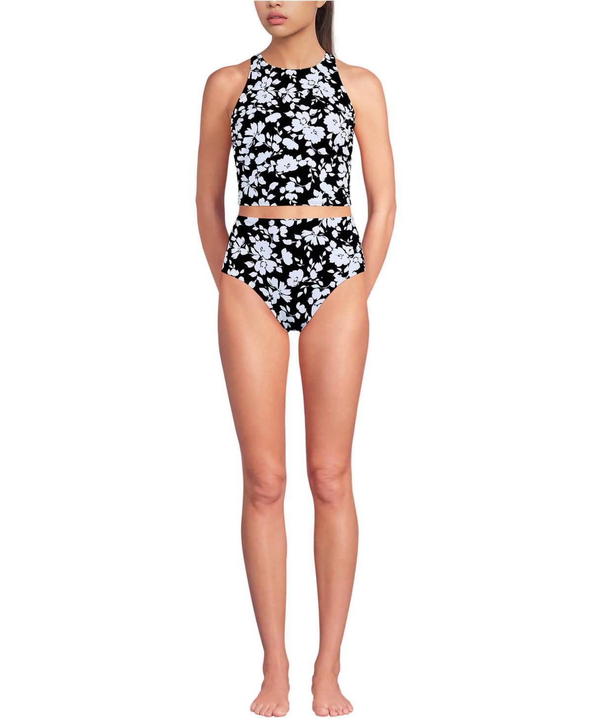 Click here for Lands End Womens Tugless Portrait Back Set - Black... prices