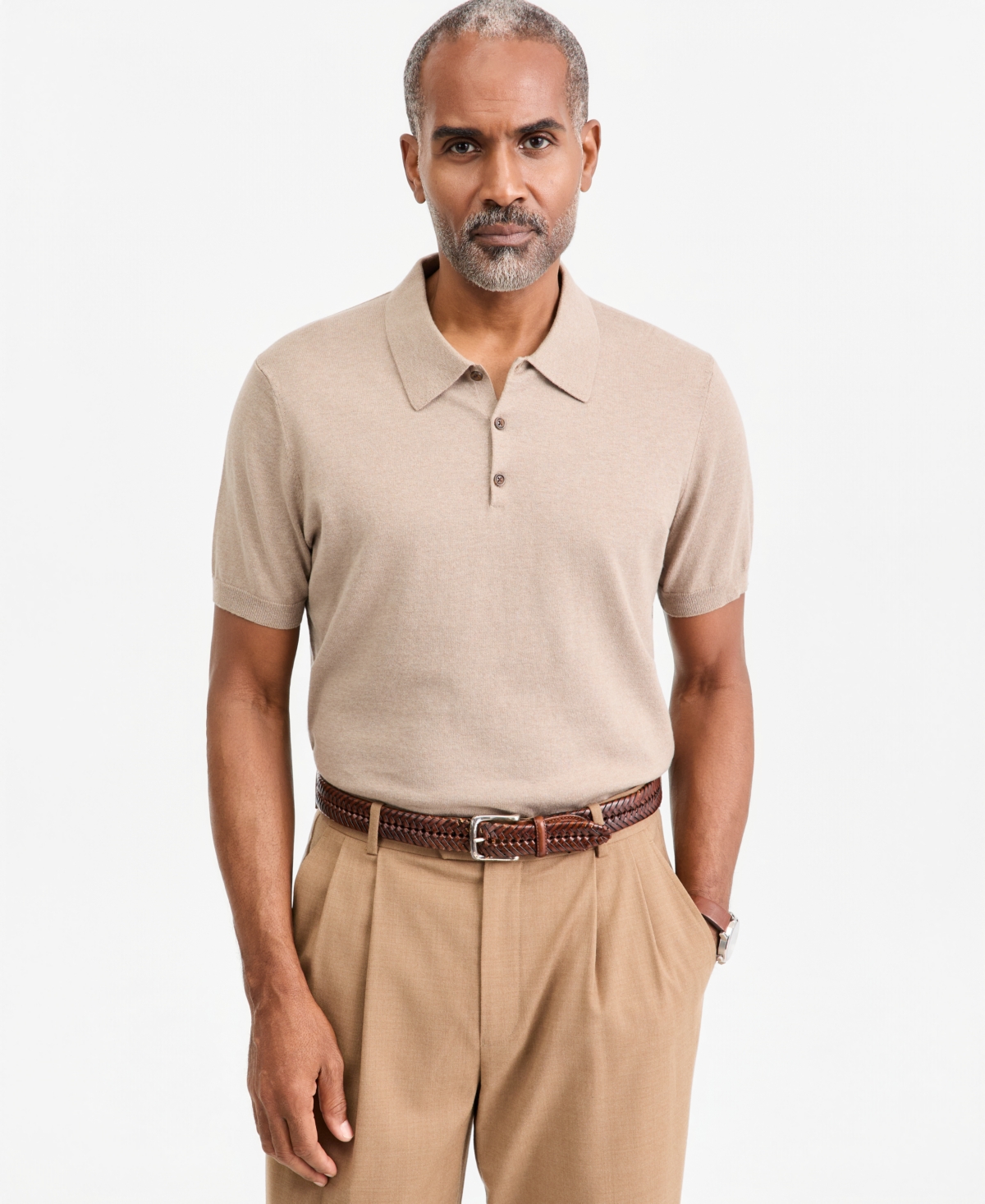 Click here for Club Room Mens Cashmere Short-Sleeve Polo Sweater... prices