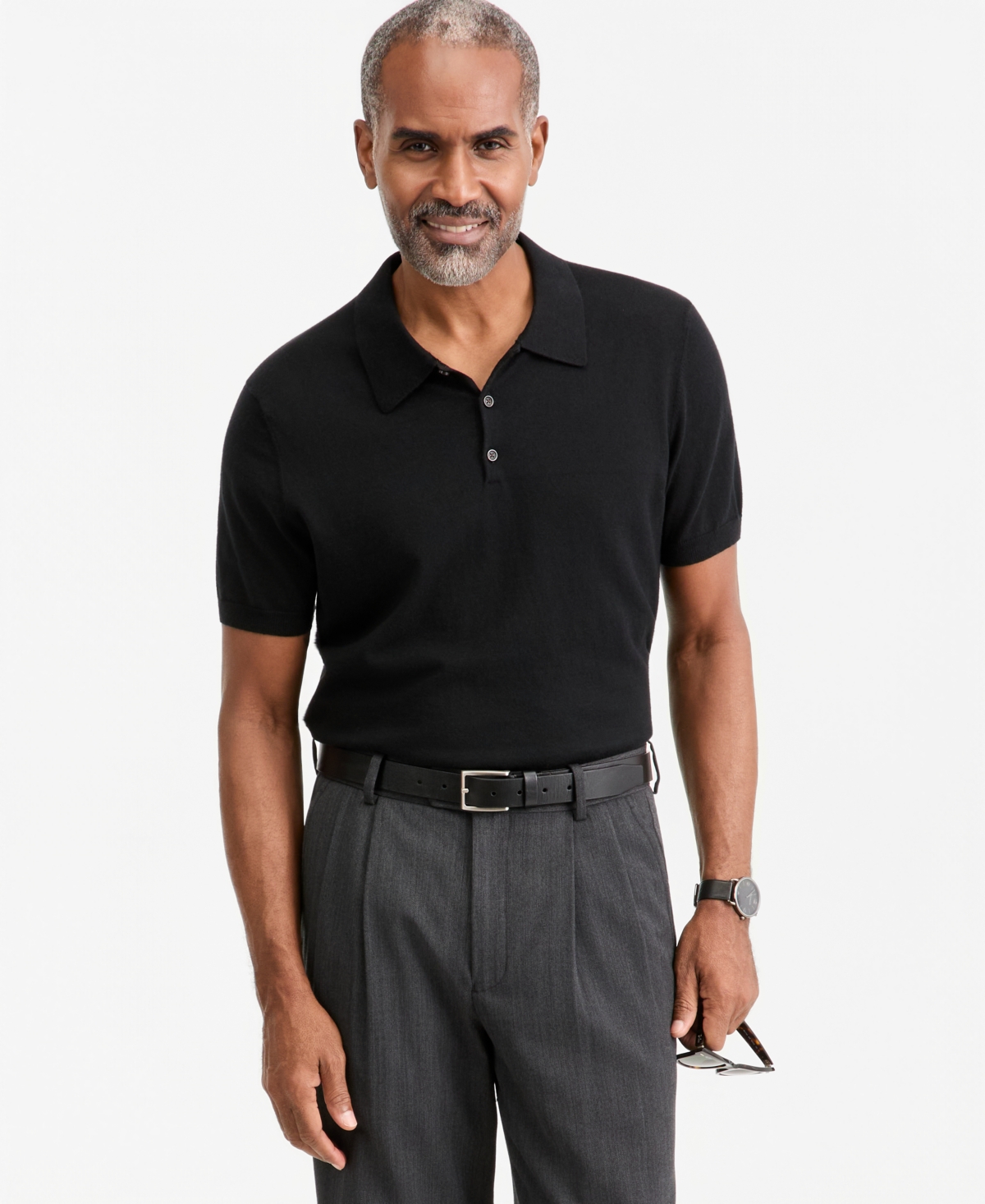 Click here for Club Room Mens Cashmere Short-Sleeve Polo Sweater... prices