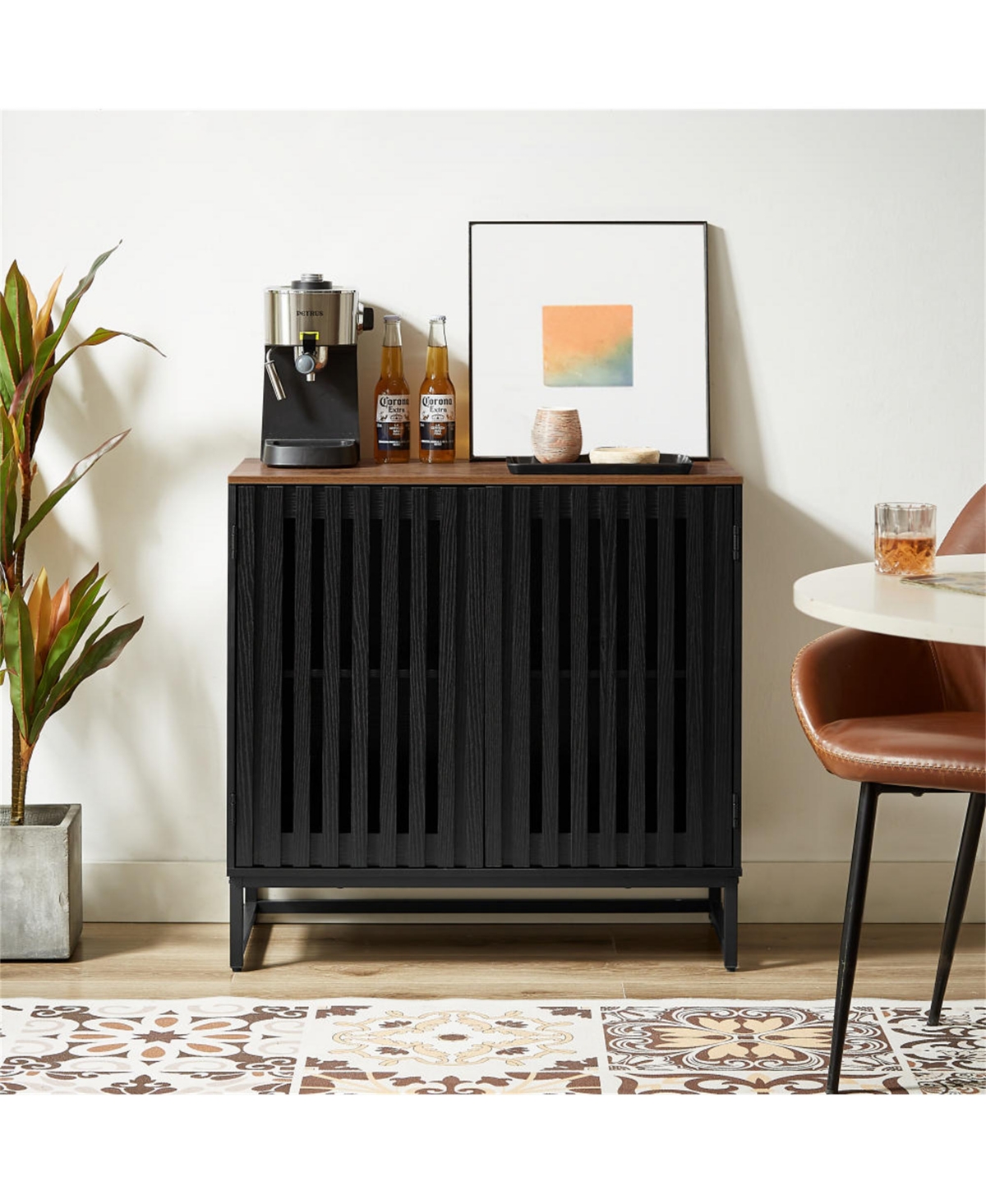 Click here for Clihome Modern Storage Cabinet with Slatted Grille... prices