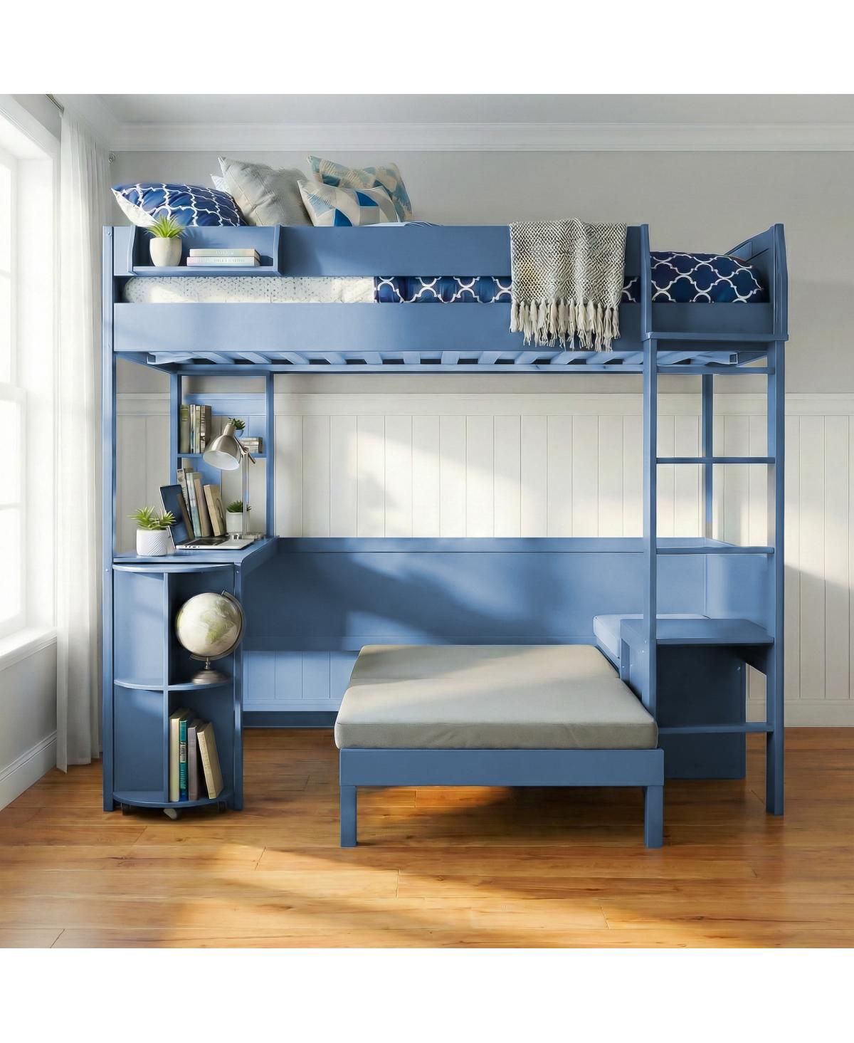 Click here for Streamdale Furniture Wood Loft Bed with Desk Sofa... prices
