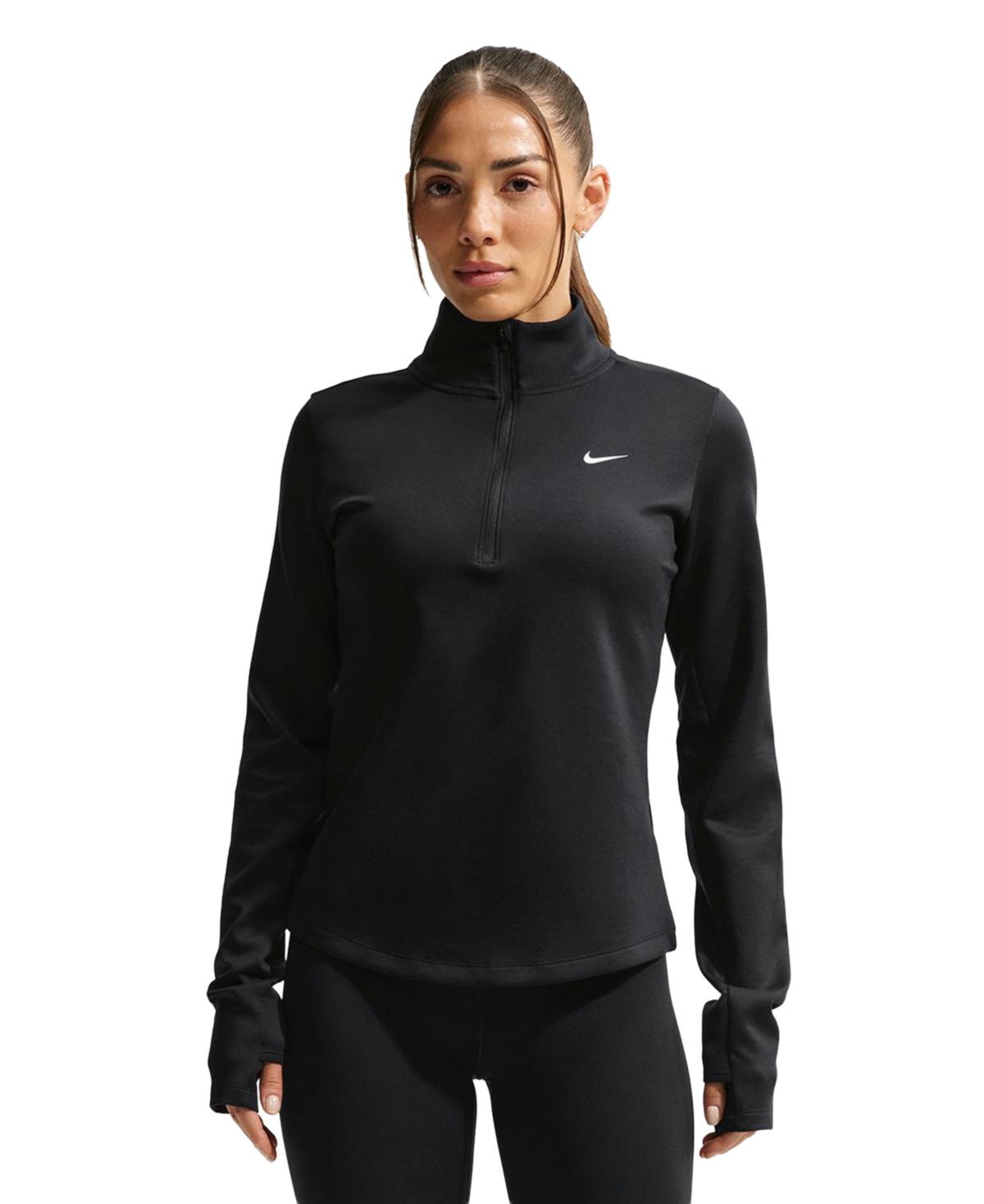 Click here for Nike One Womens Therma-fit 1/2-Zip Mid Layer - Bla... prices