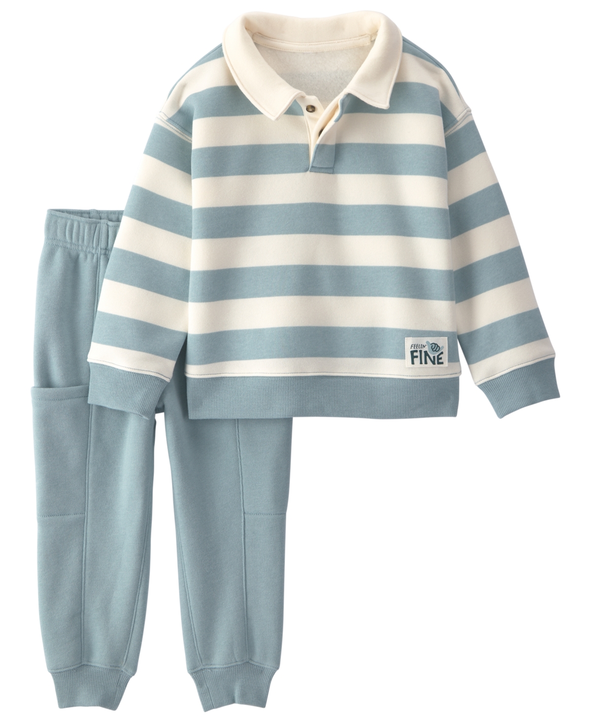 Click here for Carters Toddler Boys 2T-5T Striped Fleece Henley S... prices