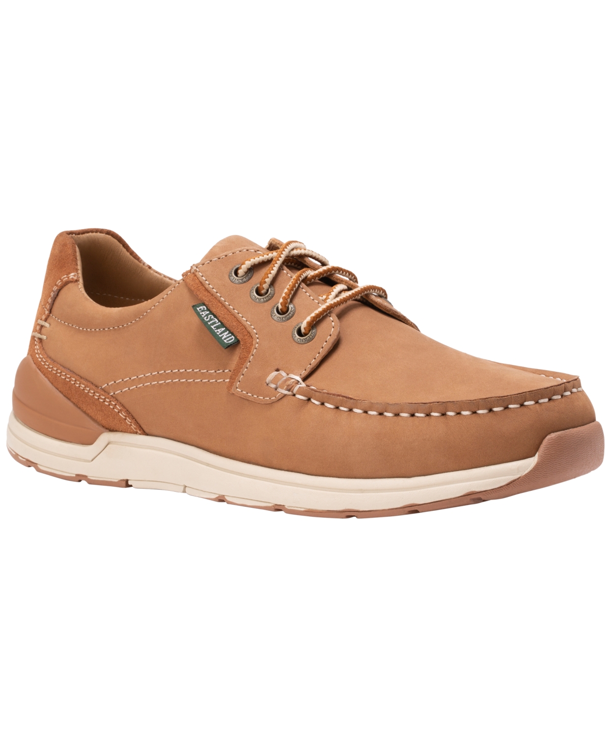 Click here for Eastland Shoe Mens Trent Round Toe Boat Shoes - Ta... prices