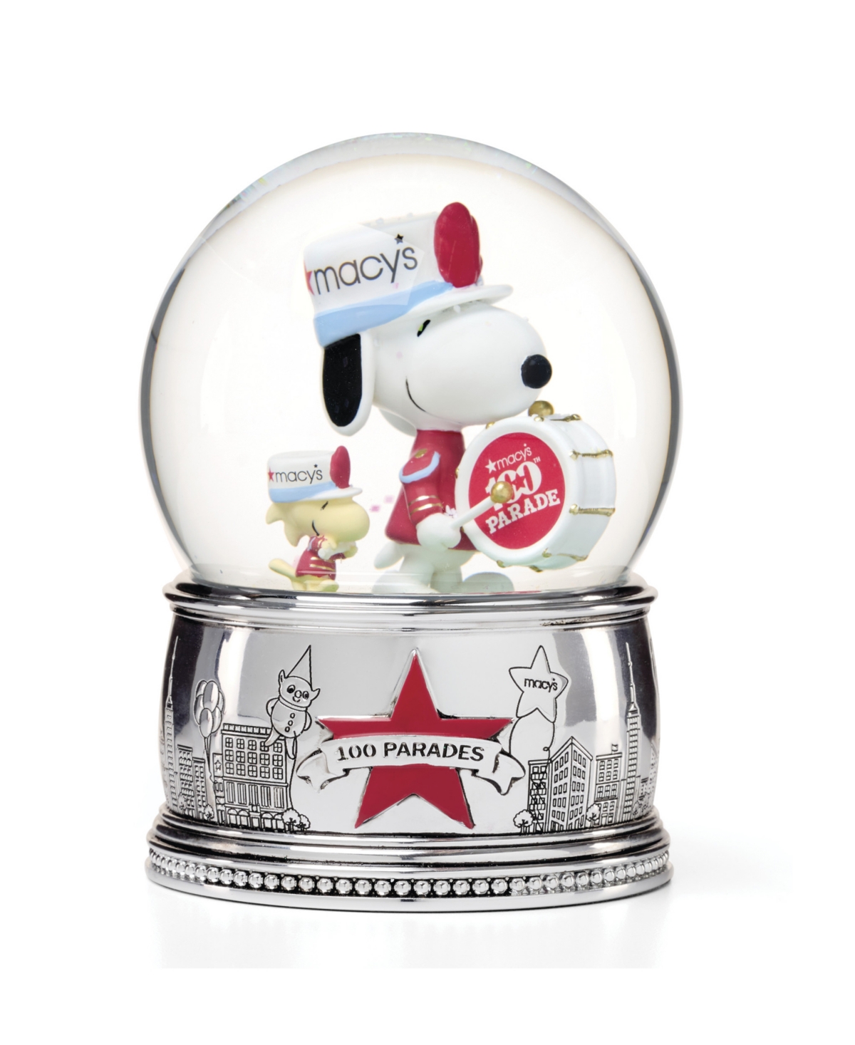 Click here for Lenox Peanuts Macys 100th Parade Snow Globe - Silv... prices