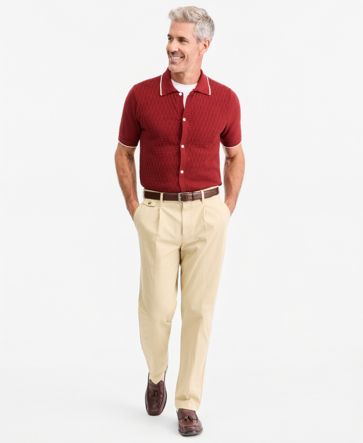 Click here for Club Room Mens Relaxed-Fit Pleated Chinos  Macys E... prices