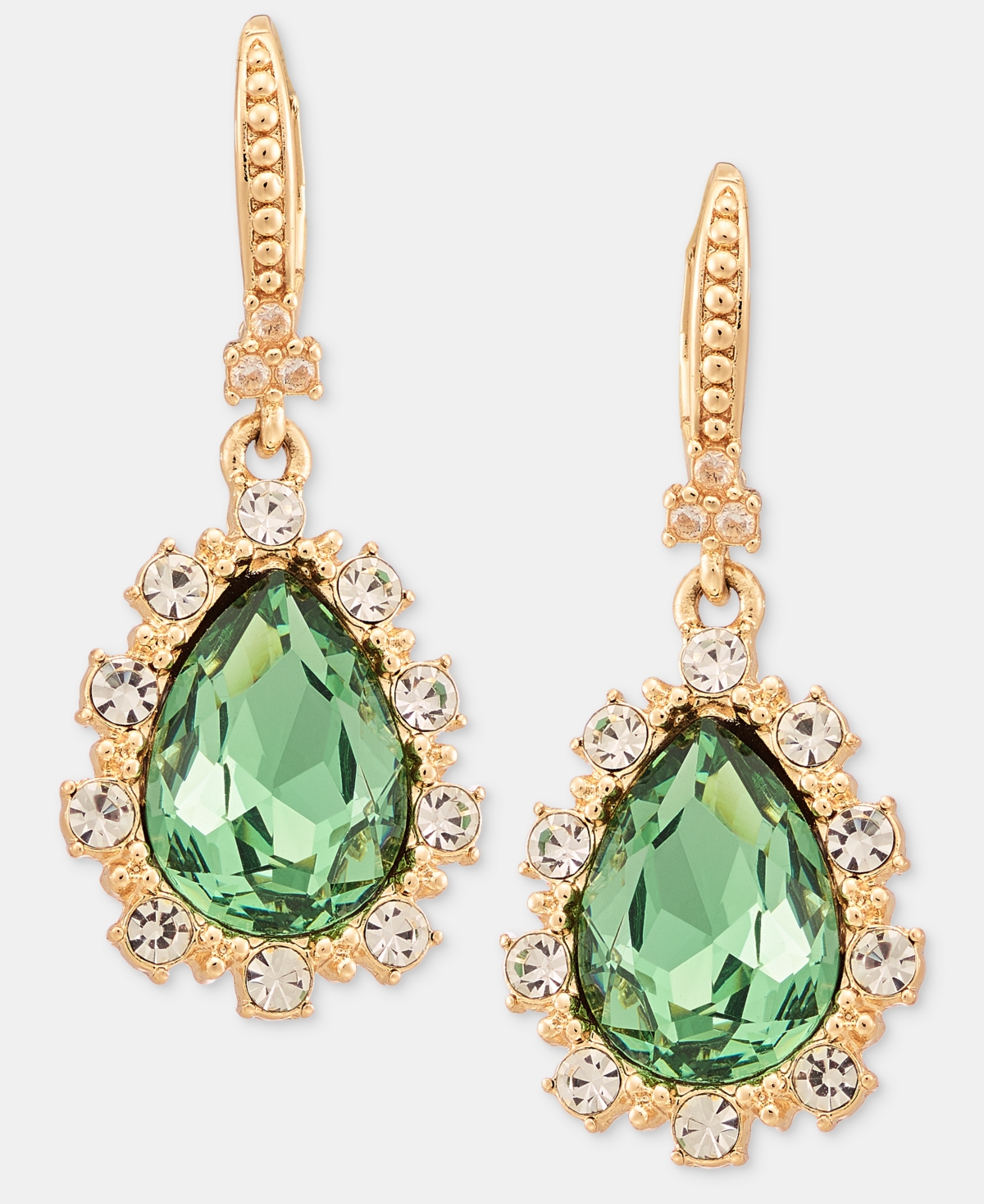 Click here for Marchesa Stone Drop Earrings - Green prices