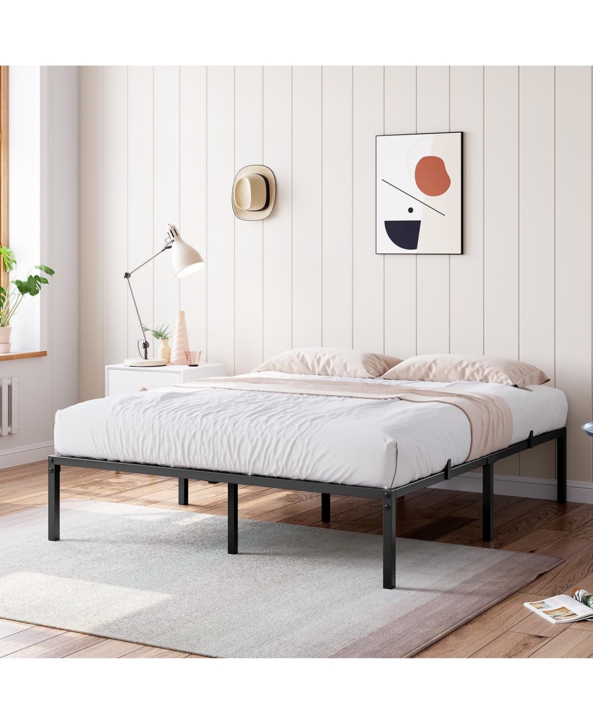Click here for gaomon 14 Inch Full Metal Platform Bed Frame Heavy... prices
