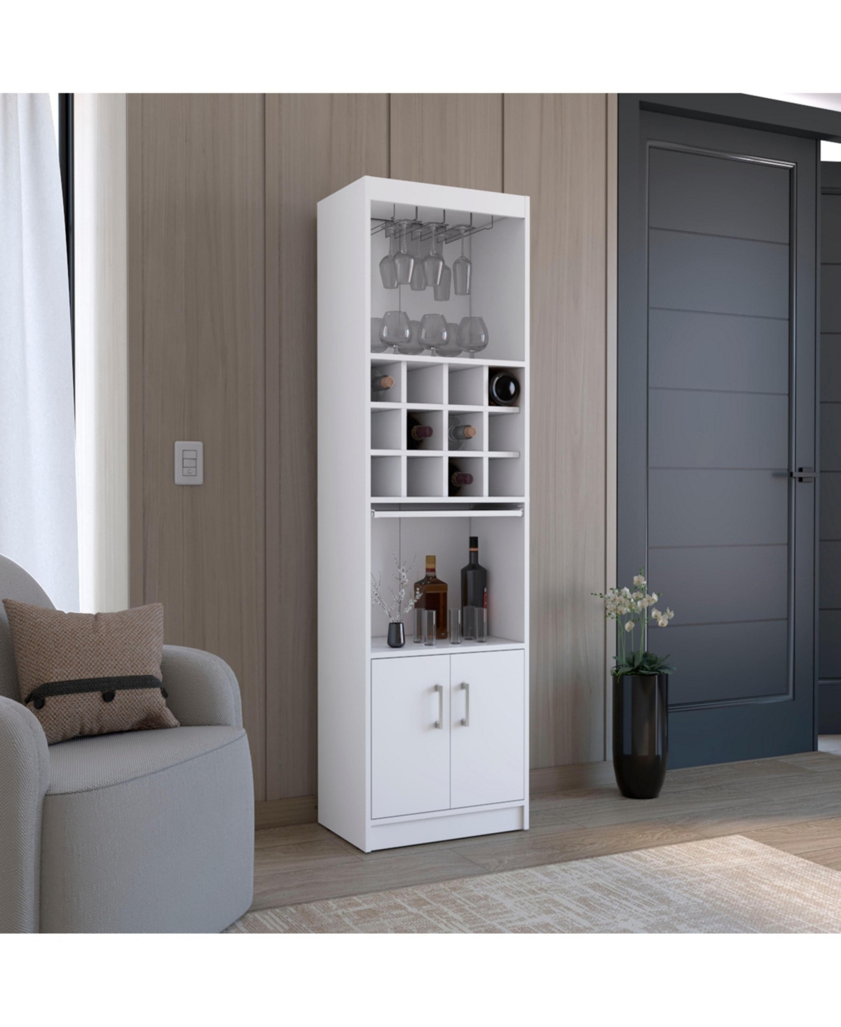 Click here for Flynama Freestanding 5 Tier Bar Cabinet Wine Liquo... prices