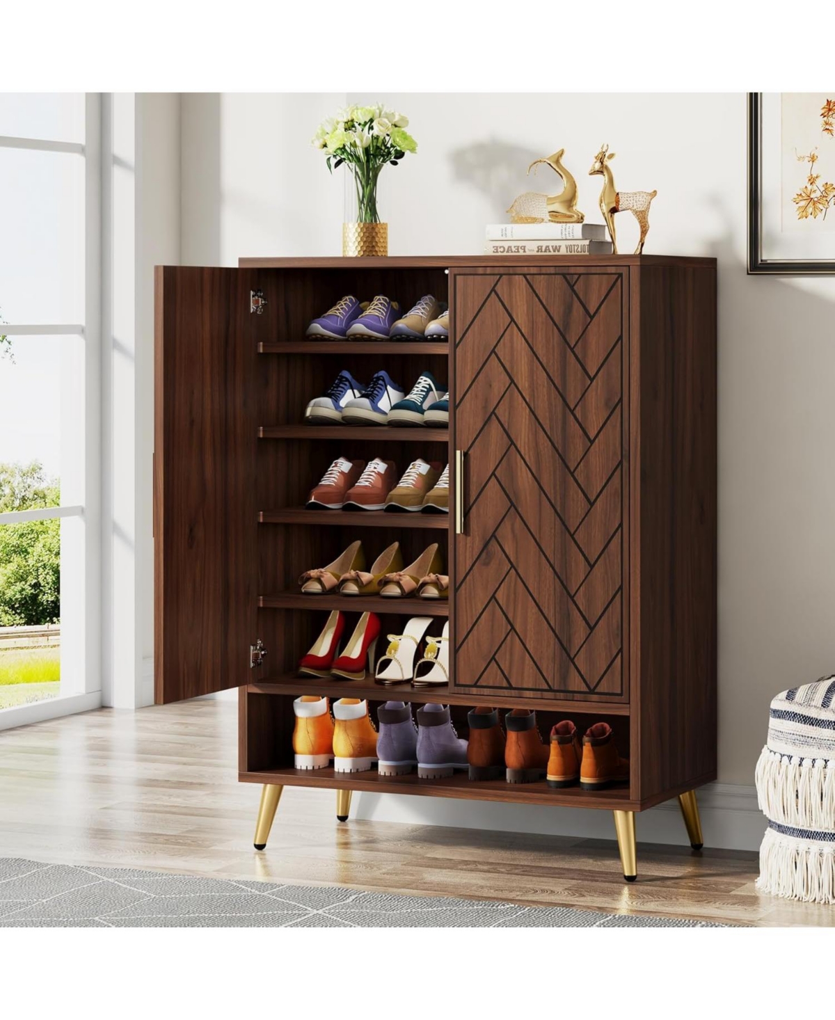 Click here for Tribesigns 6-Tier Shoe Cabinet with Doors  Shoe St... prices