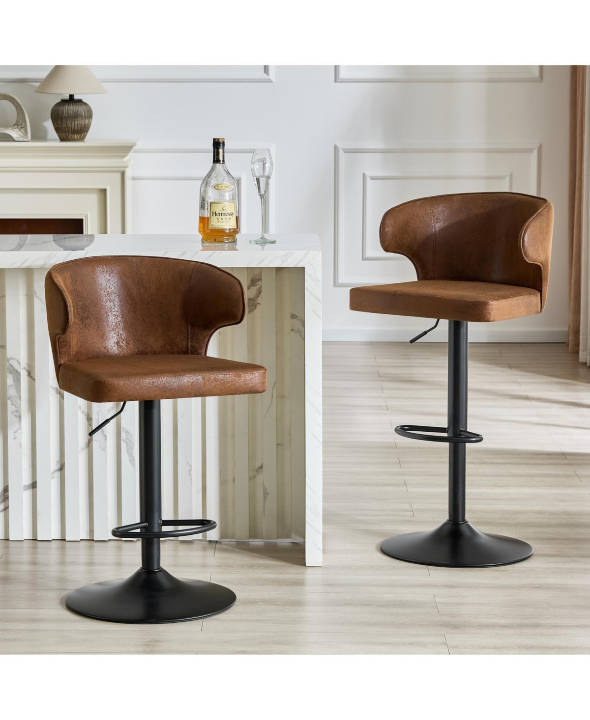 Click here for Rainsken Modern Bar Stools Set of 2  with Back and... prices