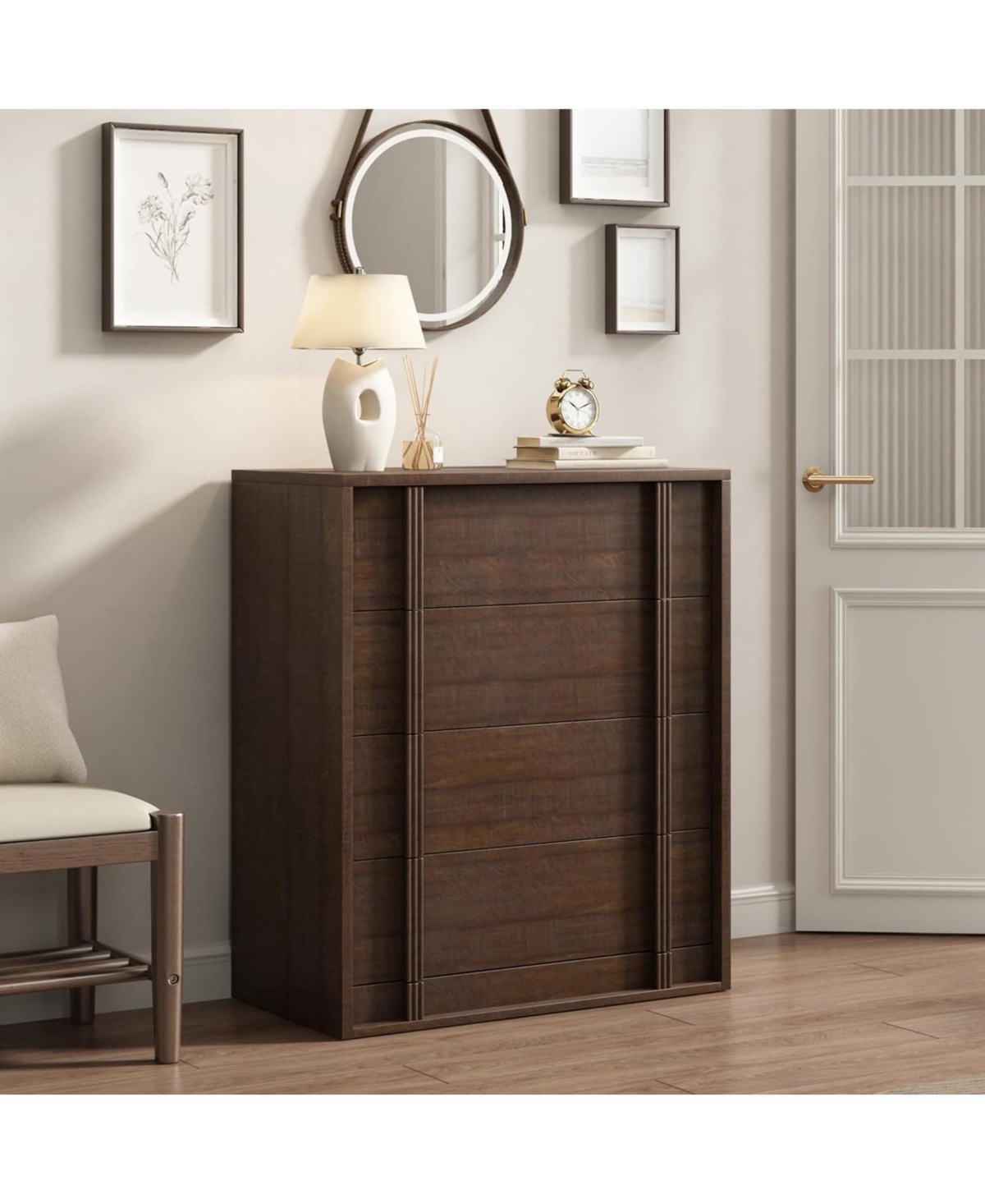 Click here for homfan 4-Drawer Wood Storage Cabinet Modern Nights... prices
