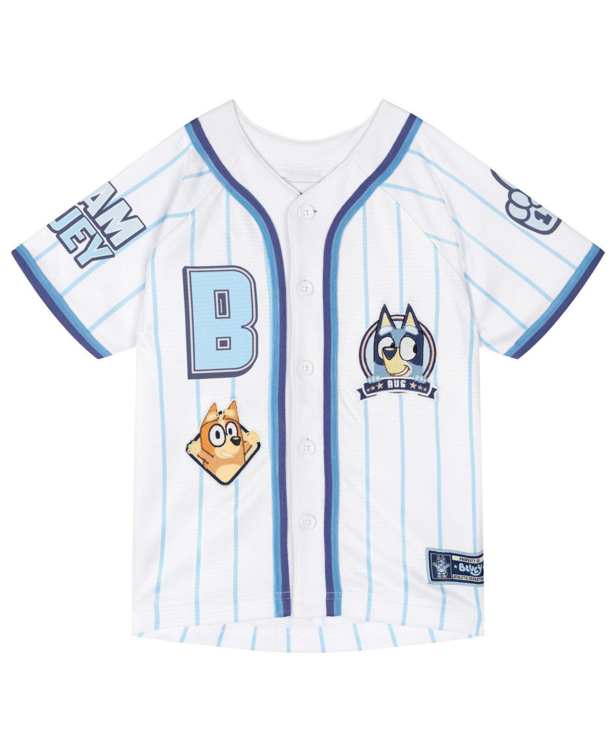 Click here for Bluey Boys Athletic Button-Down Baseball Jersey -... prices