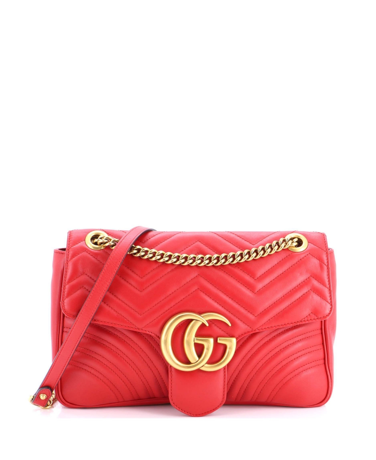 Click here for Pre-Owned Gucci Medium Gg Marmont Flap Bag Matelas... prices