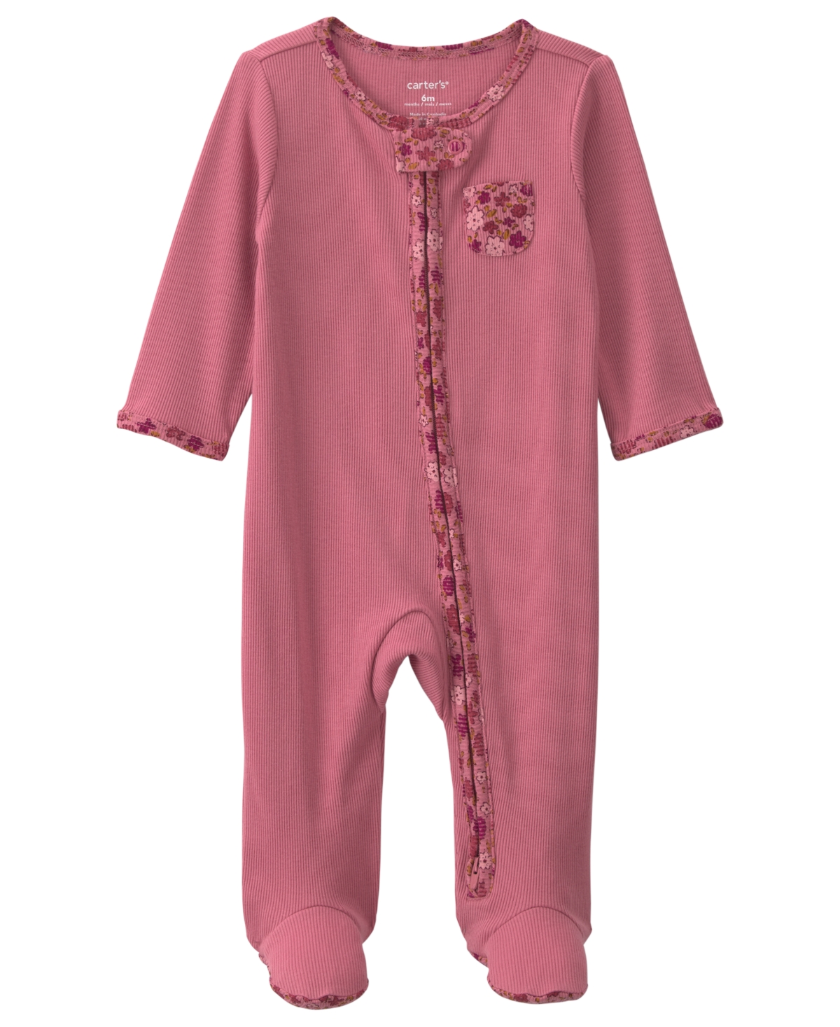 Click here for Carters Baby Girls Floral 2-Way Zip Sleep & Play -... prices