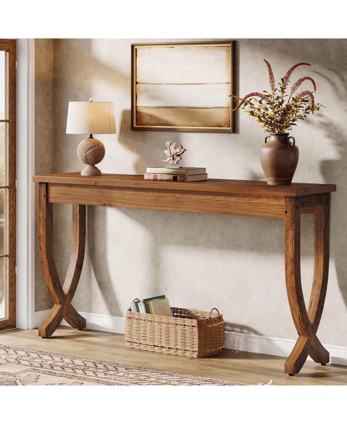 Click here for Tribesigns Solid Wood Console Table for Entryway... prices