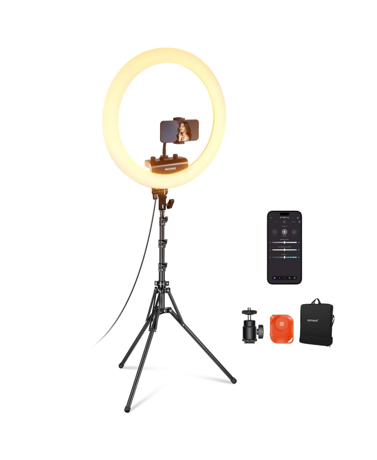 Click here for Neewer TLCI98 Ring Light with 18 inch  2900K-7000K... prices