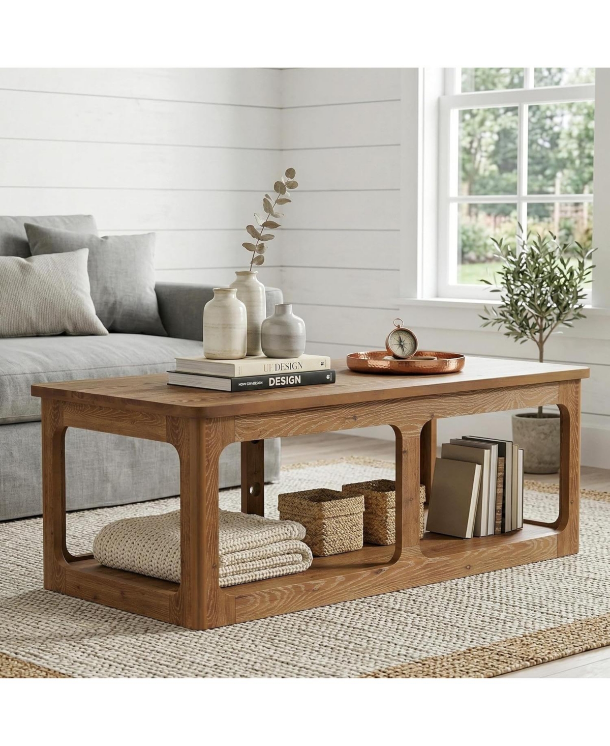 Click here for Tribesigns Rectangle Coffee Table  47.24-Inch Soli... prices