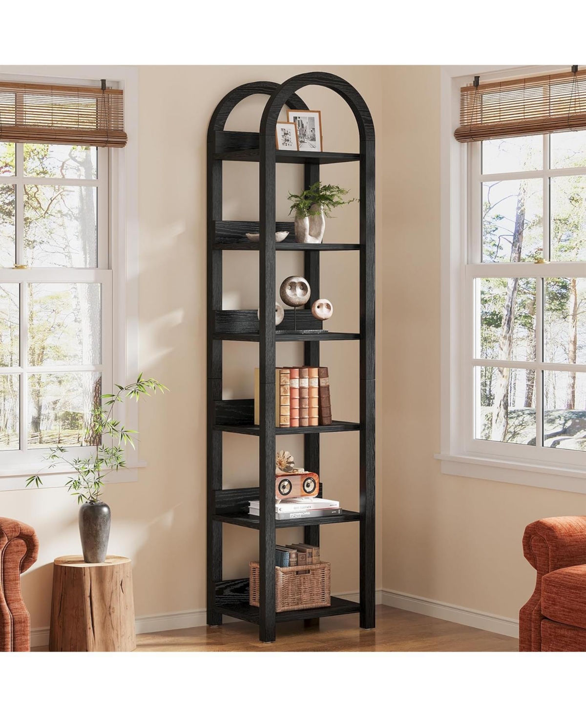 Click here for Tribesigns 6-Tier Narrow Bookshelf  71 Tall Arched... prices