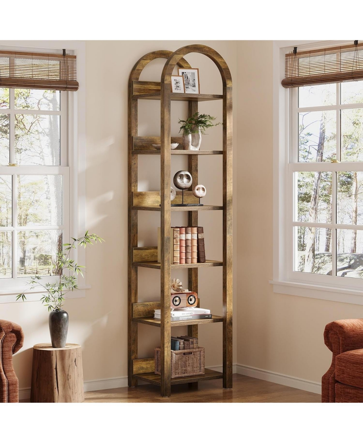 Click here for Tribesigns 6-Tier Narrow Bookshelf  71 Tall Arched... prices