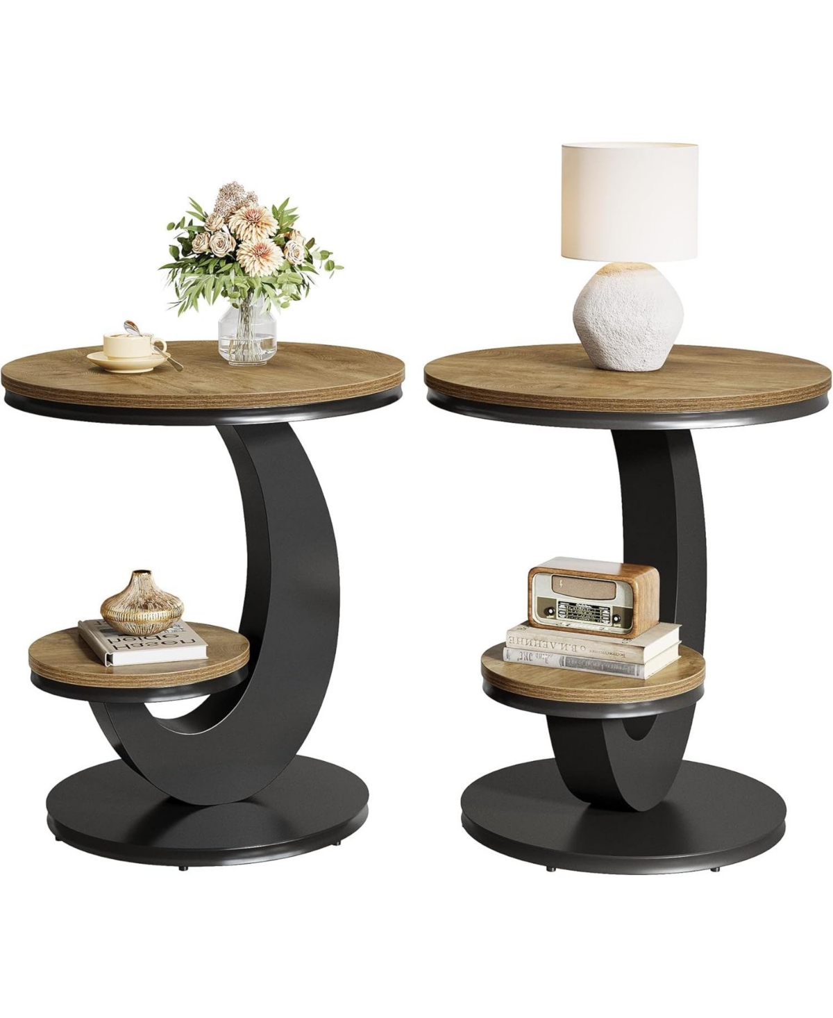 Click here for Tribesigns 2 Tiers Side Table  Round End Table wit... prices
