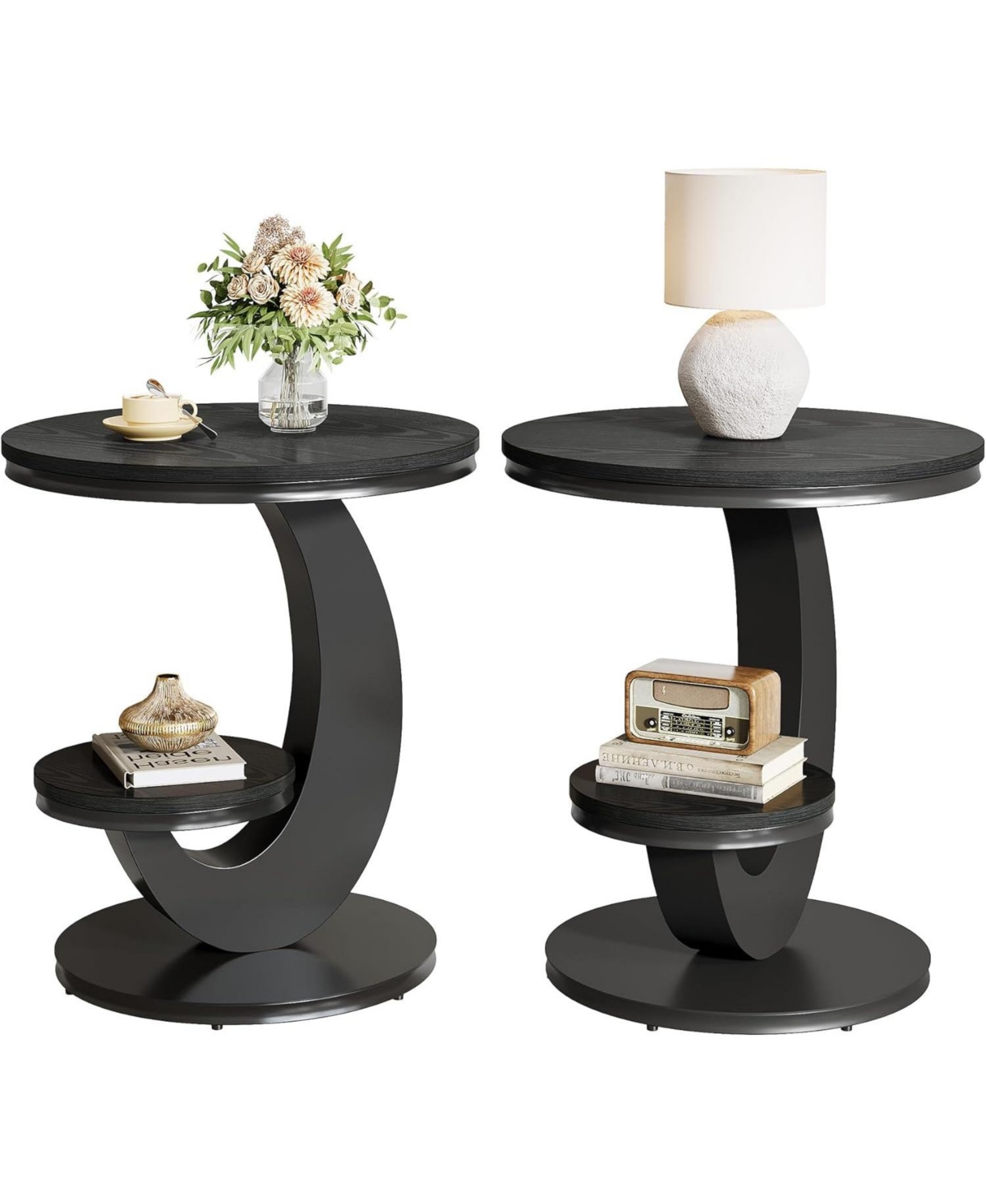 Click here for Tribesigns 2 Tiers Side Table  Round End Table wit... prices