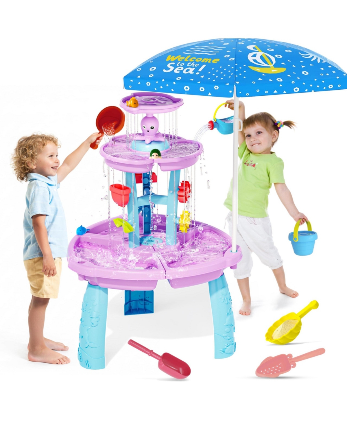 Click here for Gnuadz Water Tables Kids Umbrella Beach Sandbox Su... prices