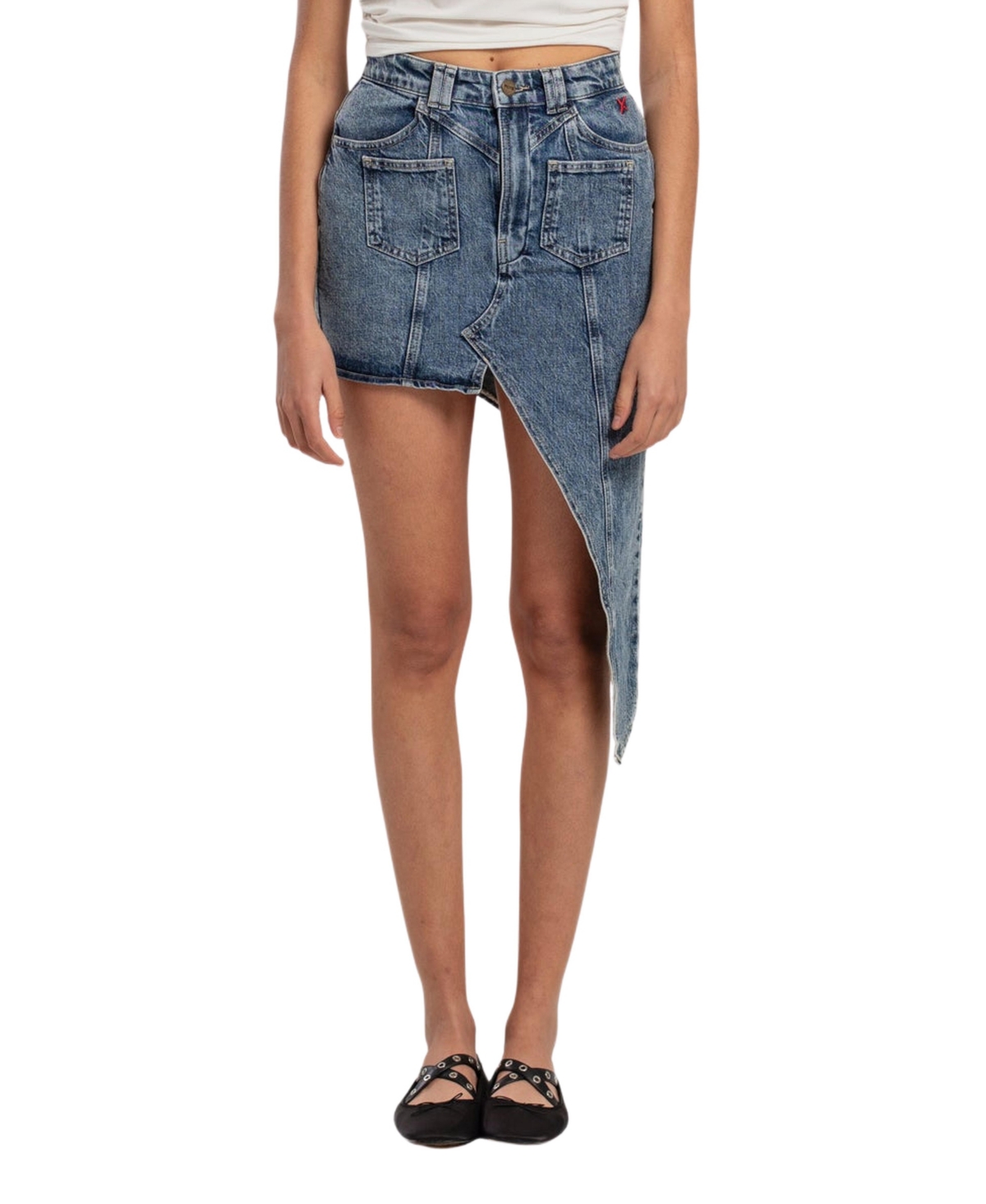Click here for Pcfg Womens Free Heaven Cut Out Denim Skirt - Blue prices