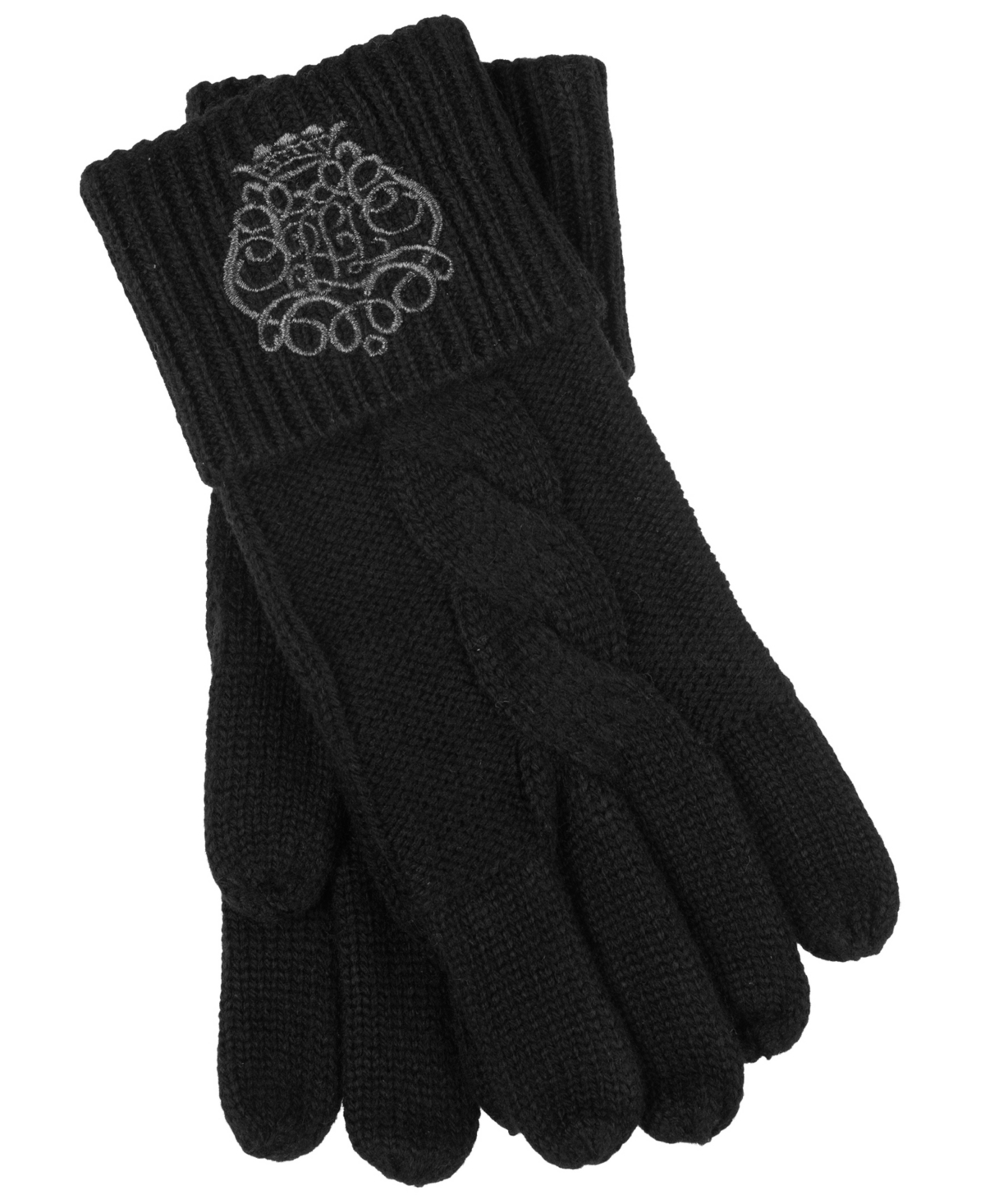 Click here for Lauren Ralph Lauren Embroidery Knit Gloves - Black prices