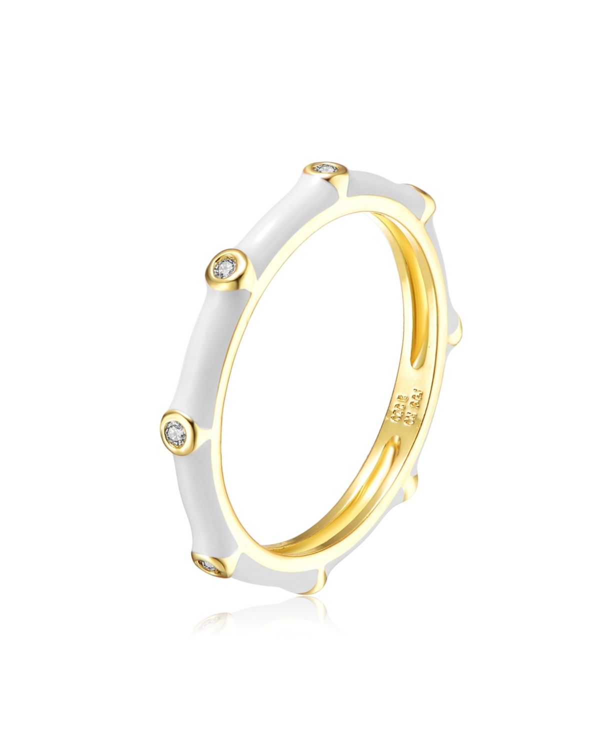 Click here for 14k Gold Plated with Cubic Zirconia Enamel Bamboo... prices