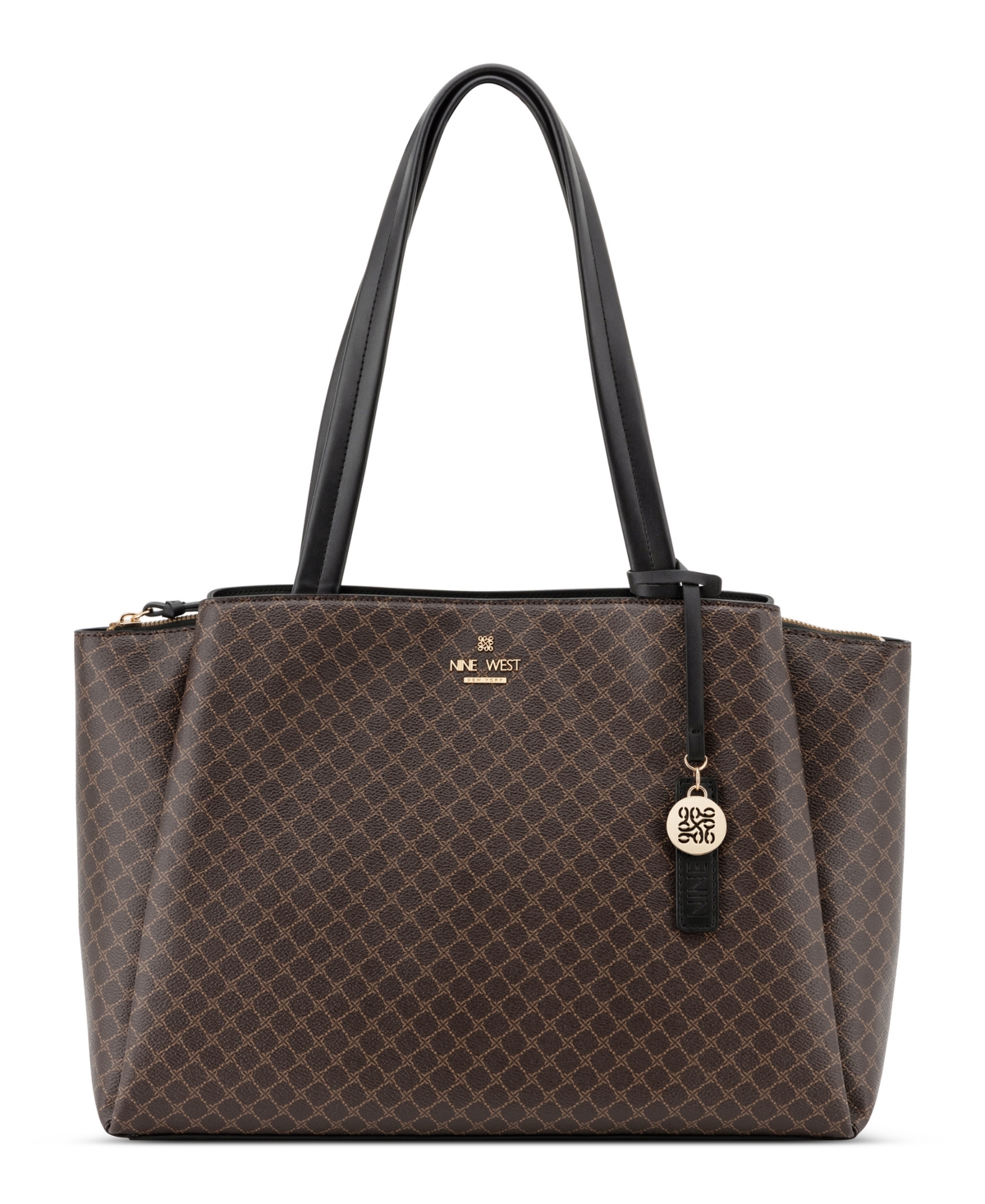Click here for Nine West Luela Tech Extra-Large Tote Handbag - Bl... prices