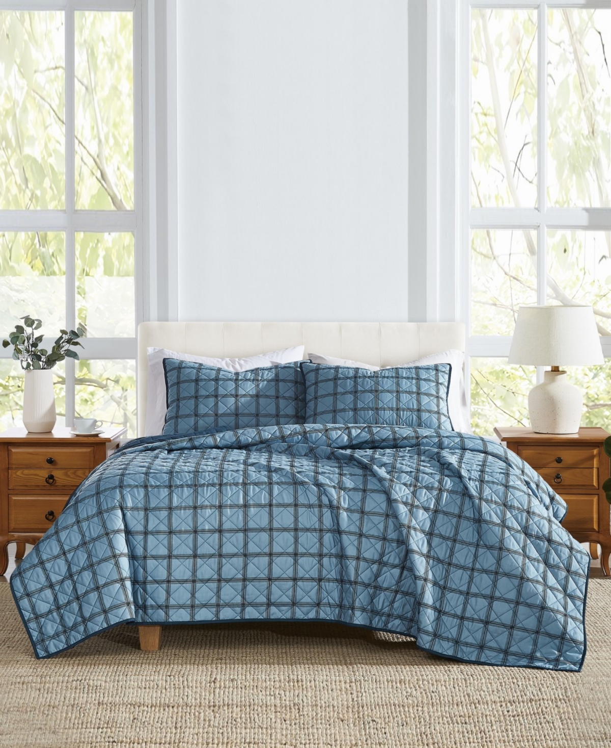Click here for Cannon Luka Grid Plaid 2-Piece Quilt Set  Twin/Twi... prices