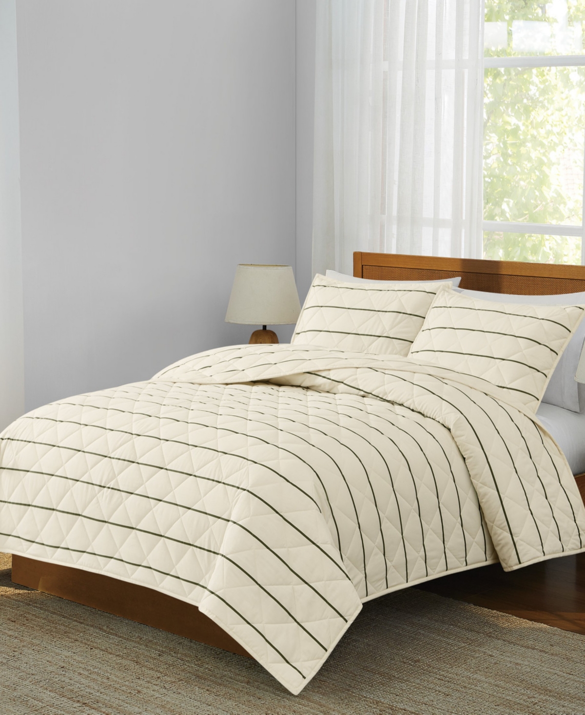 Click here for Brooklyn Loom Hayward Stripe 3-Piece Quilt Set  Ki... prices