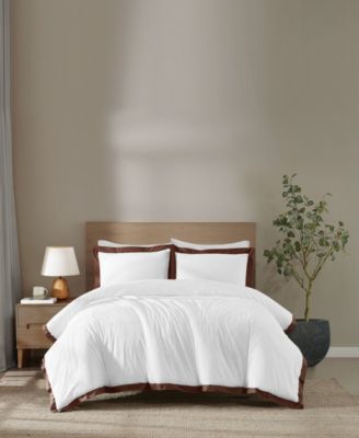 Click here for Brooklyn Loom Cotton Hotel Border 3 Piece Comforte... prices