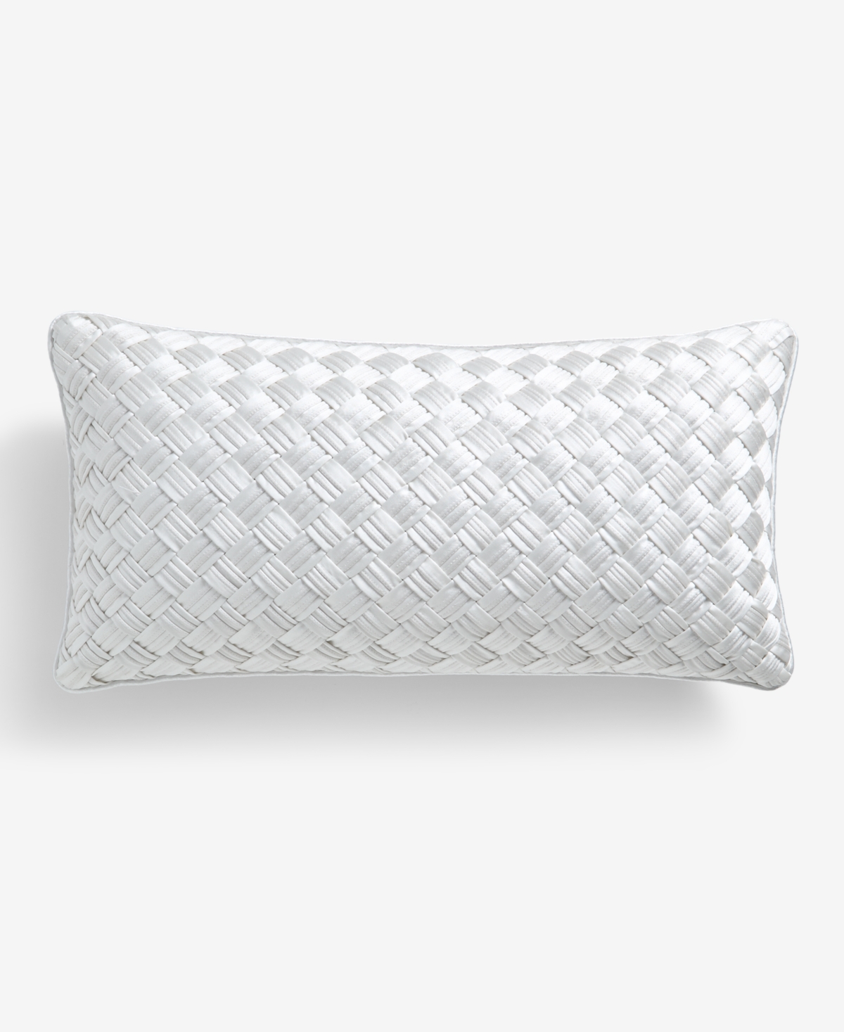 Hotel Collection Basketweave Decorative Pillow  12 x 24  Exclusively at Macys - White