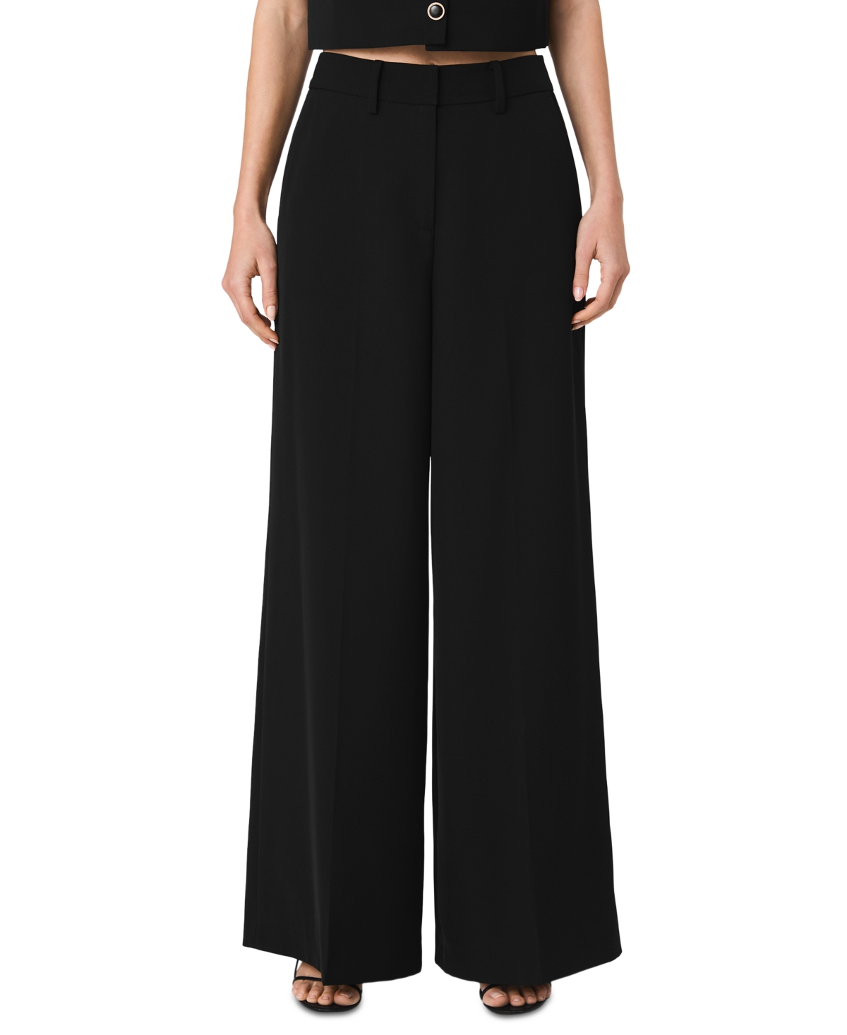 Click here for French Connection Womens Harry High-Waist Wide-Leg... prices