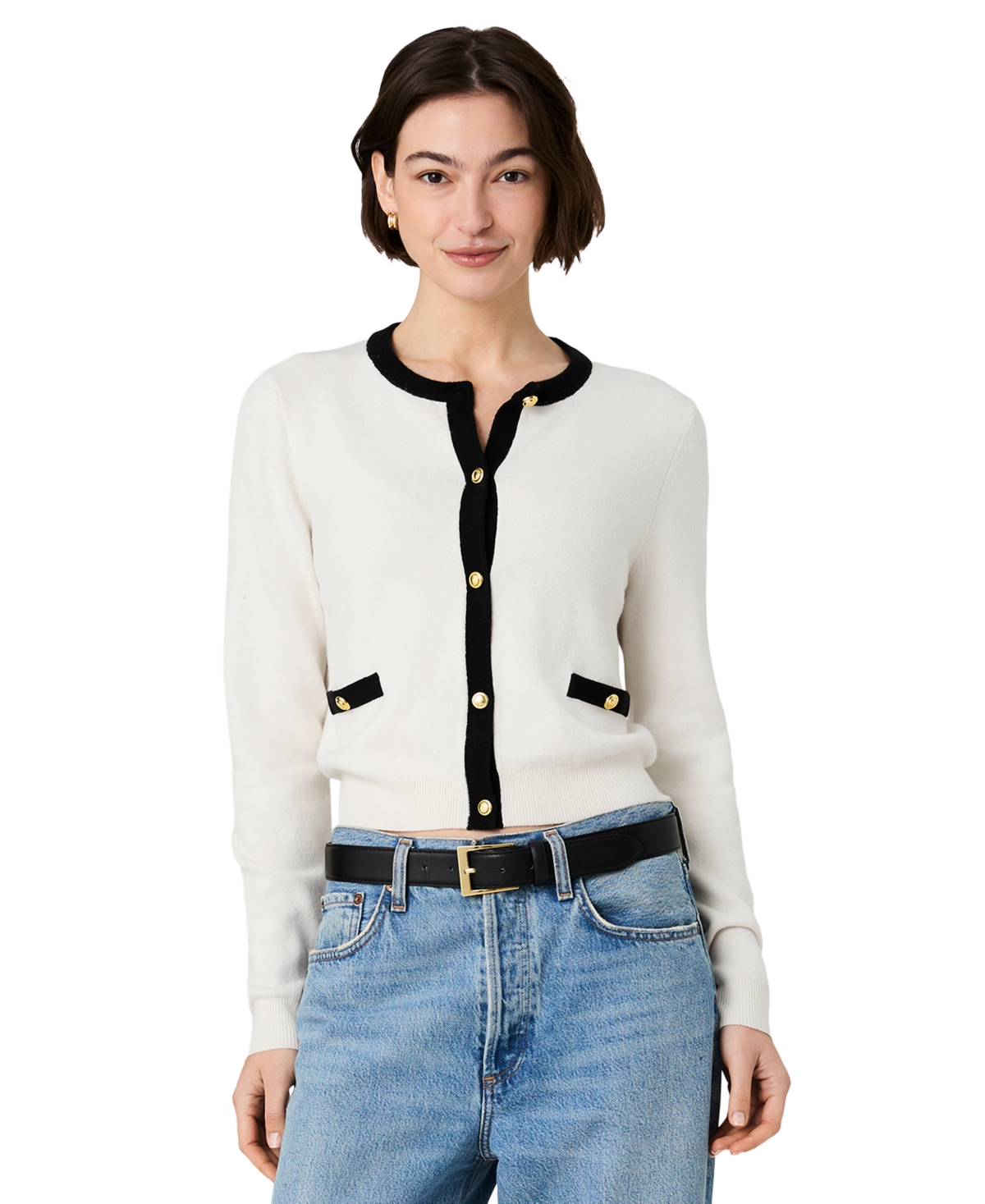 Click here for French Connection Womens Button-Front Fitted Cardi... prices