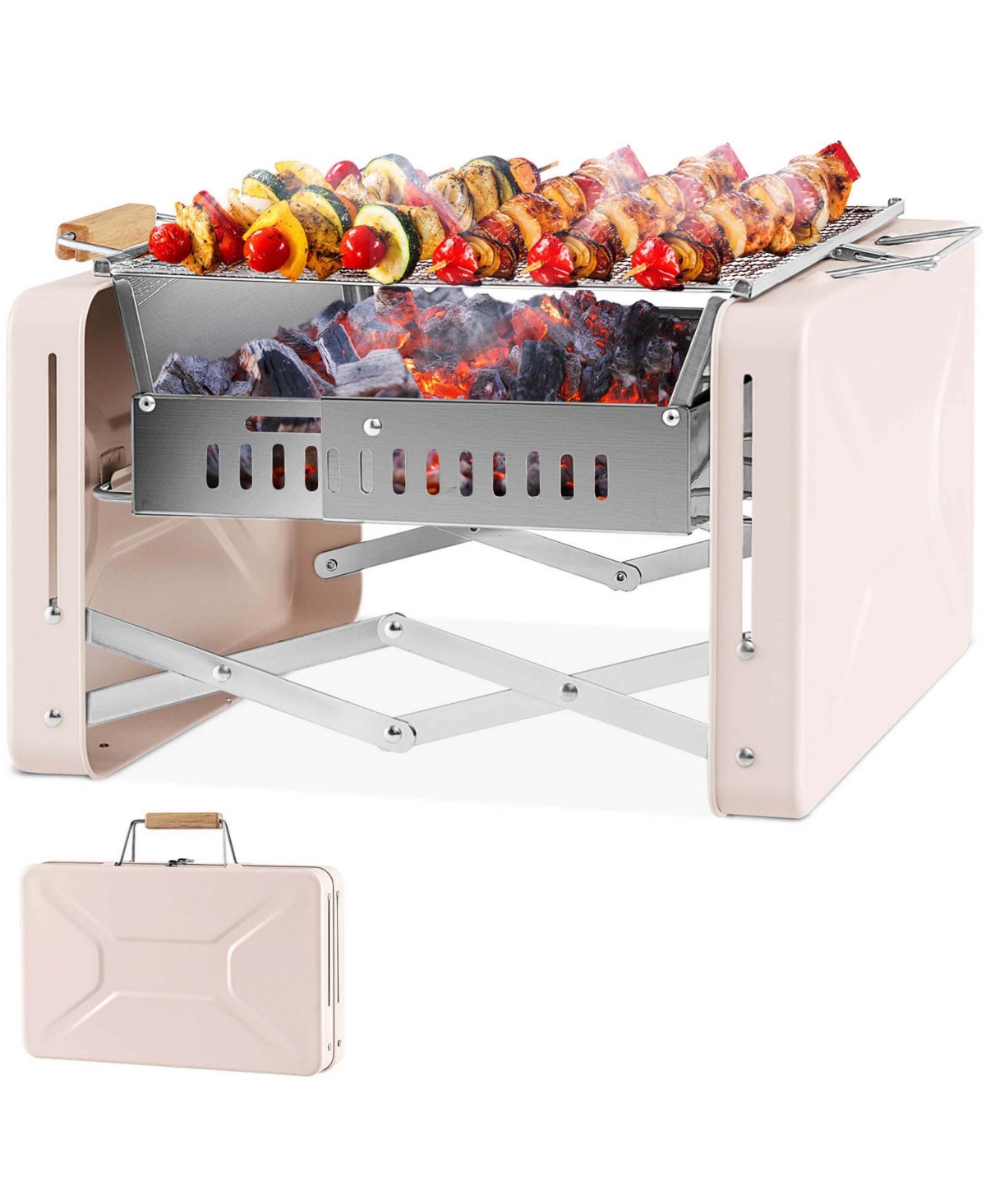 Click here for Costway Outdoor Charcoal Grill with 2 Stainless St... prices