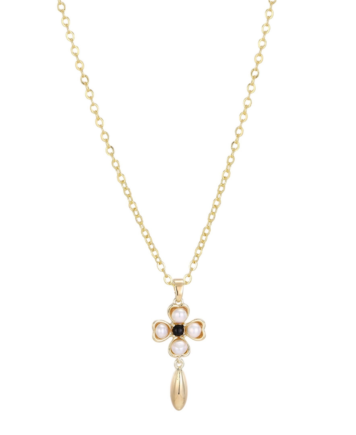 Click here for Adornia Gold Natural Freshwater Pearl Inlay Flower... prices