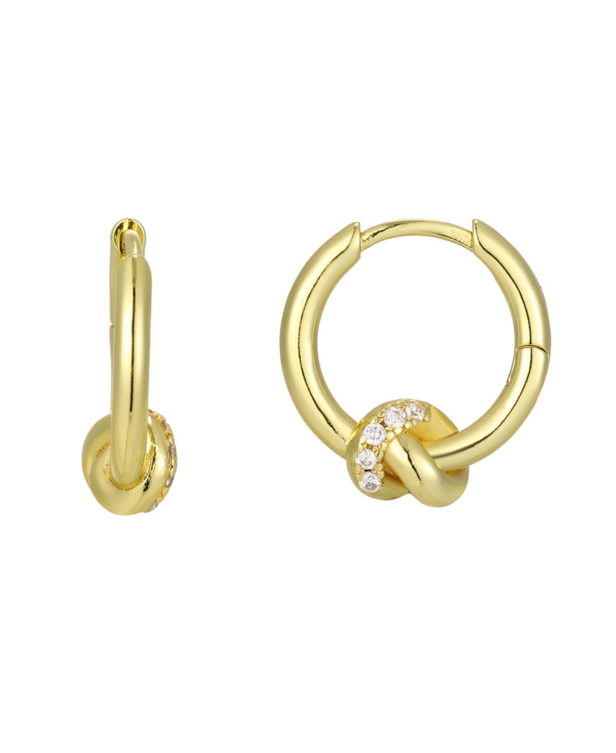 Click here for Adornia Gold Cubic Zirconia Knot Invisble Hoop Ear... prices