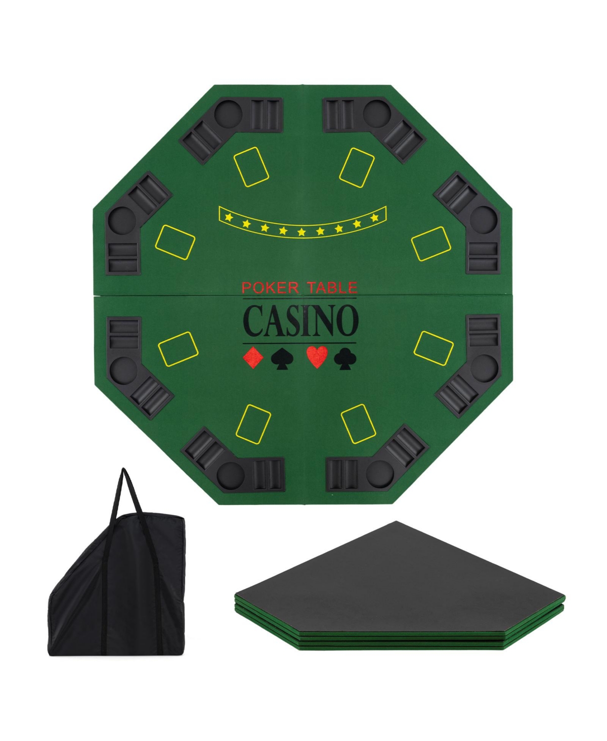 Click here for 8-Player Foldable Poker Table Top with Carrying Ba... prices