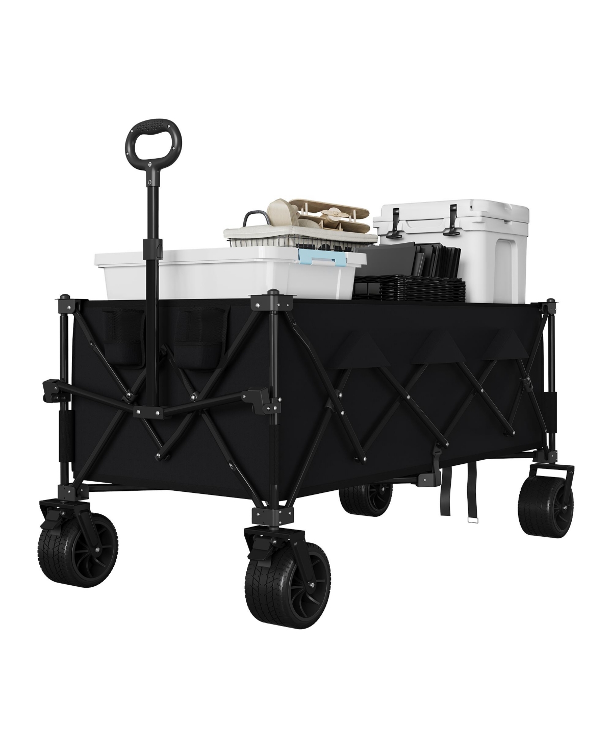 Click here for homfan Heavy Duty Utility Beach Wagon Cart  Collap... prices