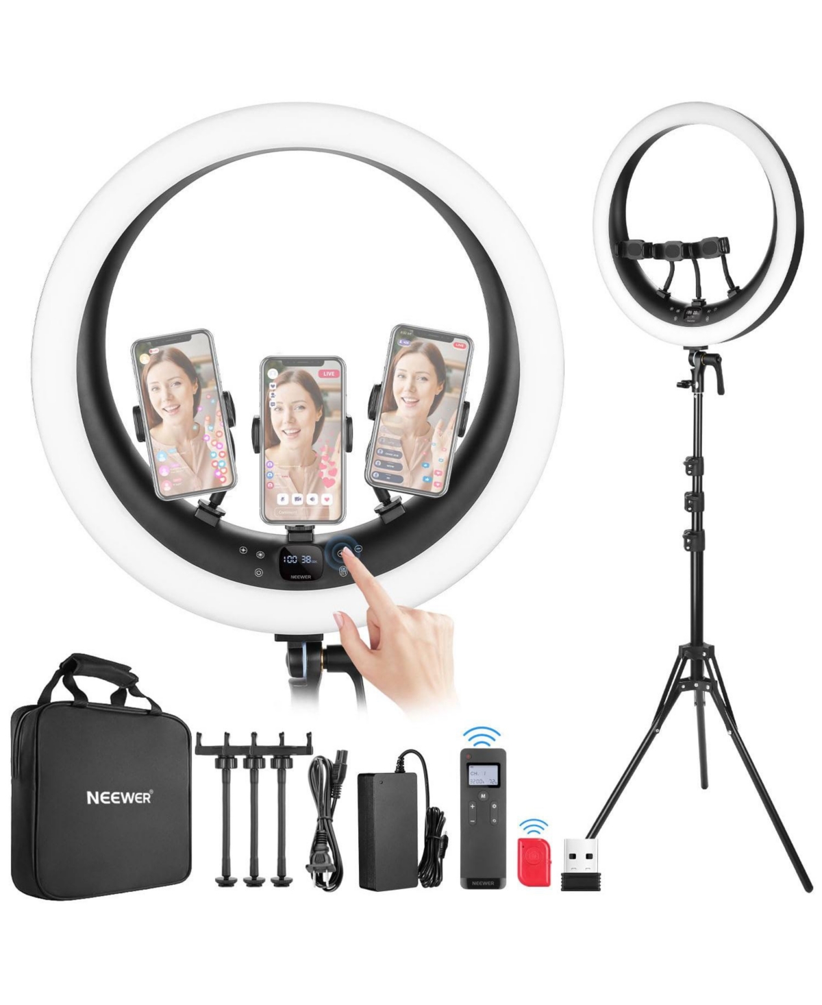 Click here for Neewer RP19H Ring Light with 19 inch  3200K-5600K prices