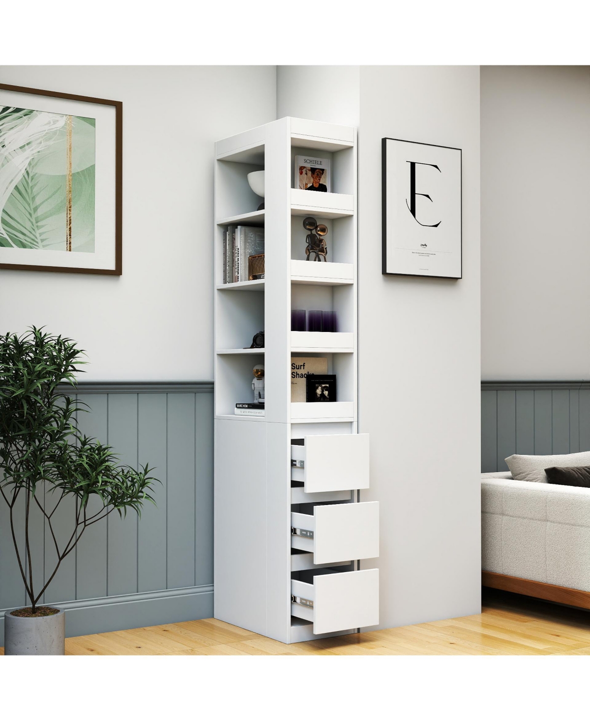 Click here for flynama 70.87 Inch High Modern Tall Wooden Storage... prices