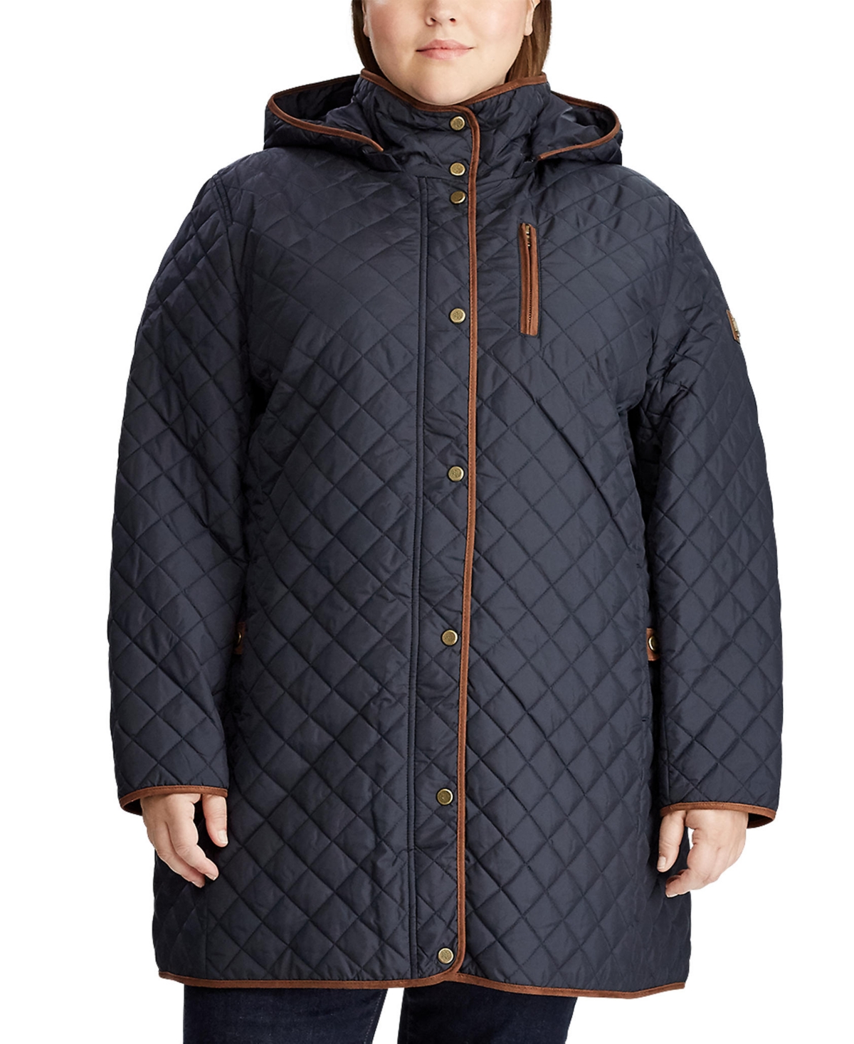 Click here for Lauren Ralph Lauren Plus Size Hooded Quilted Coat... prices